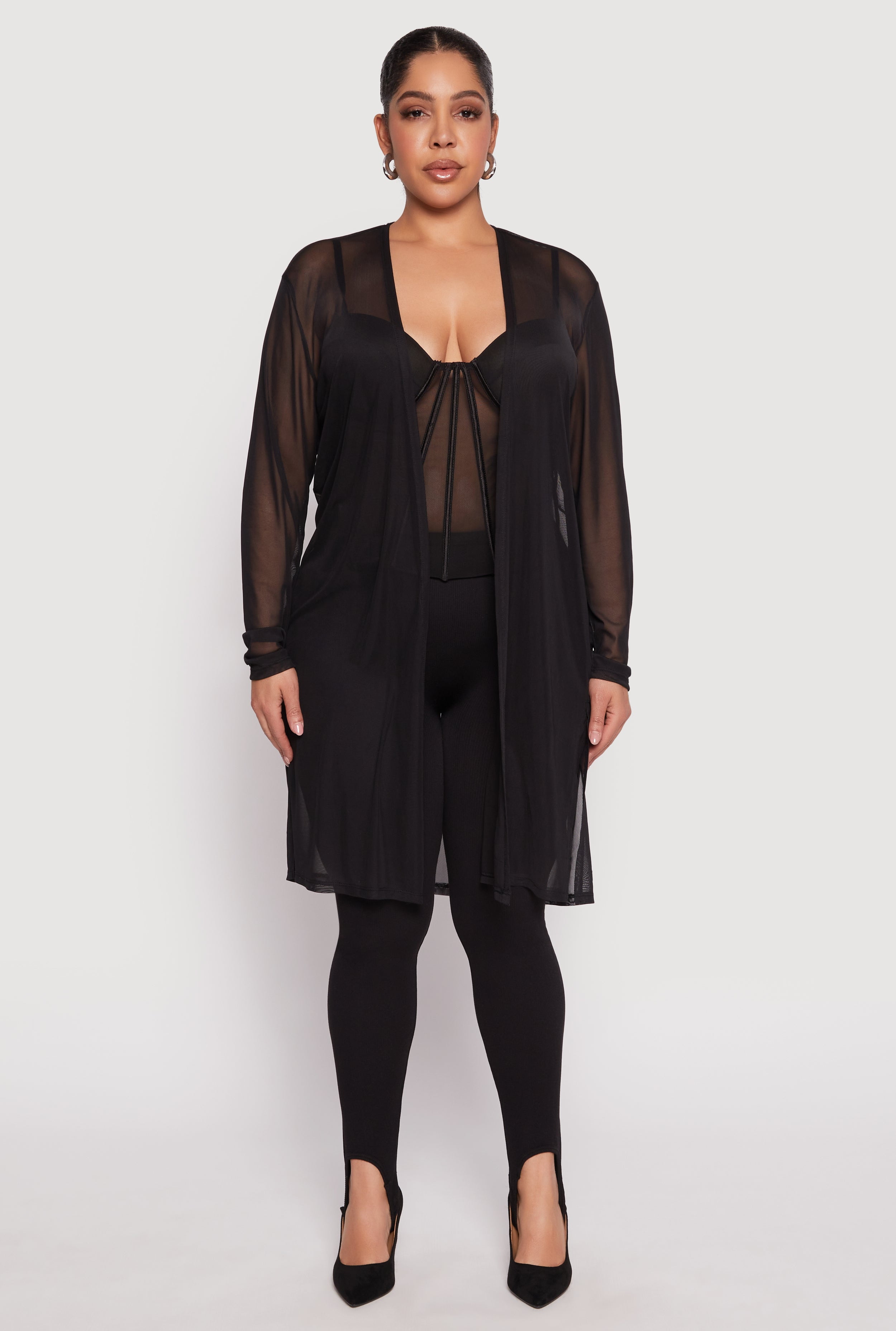 Womens Plus Size Mesh Duster - Walmart.com