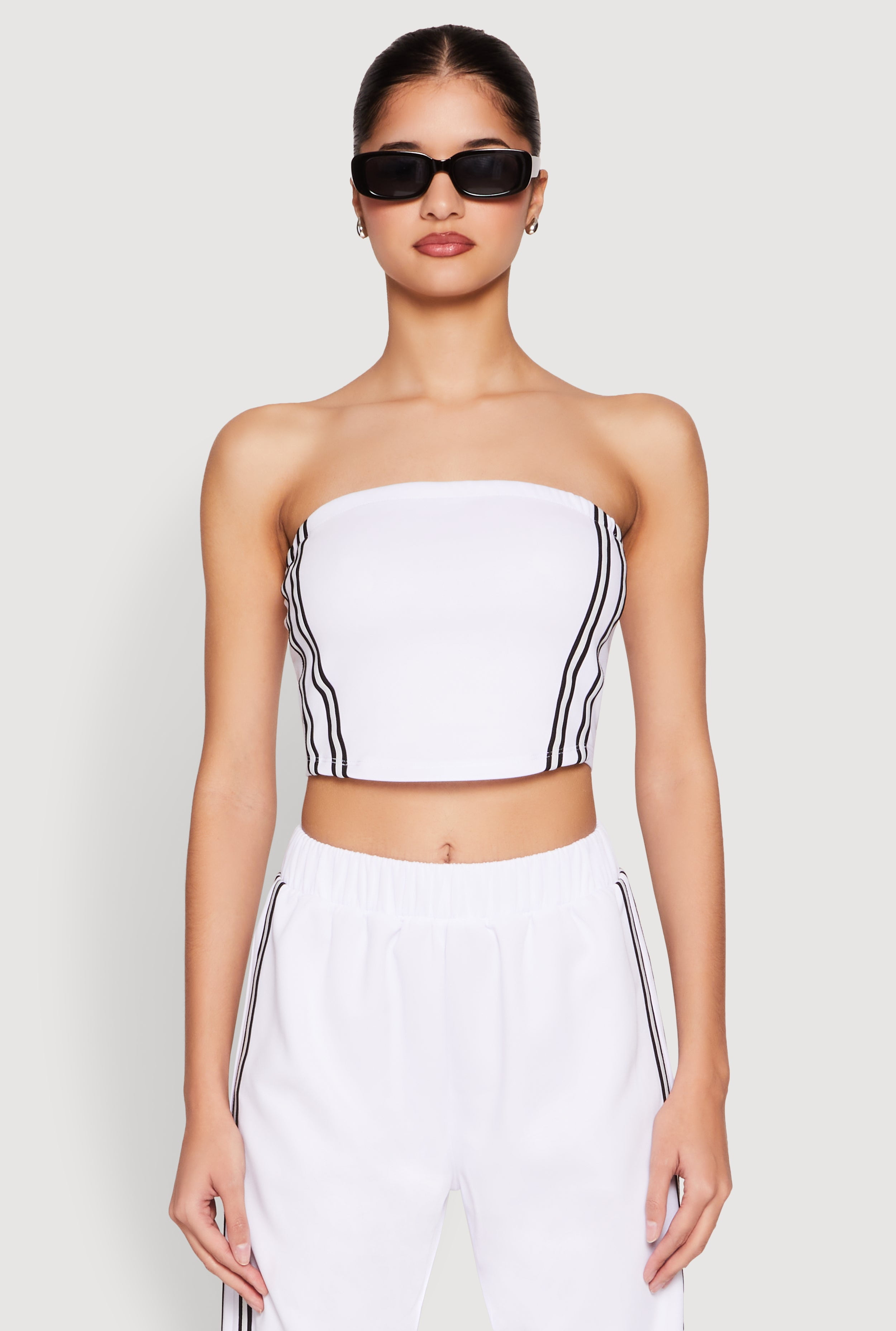 Womens Side Varsity Stripe Tube Top - Walmart.com