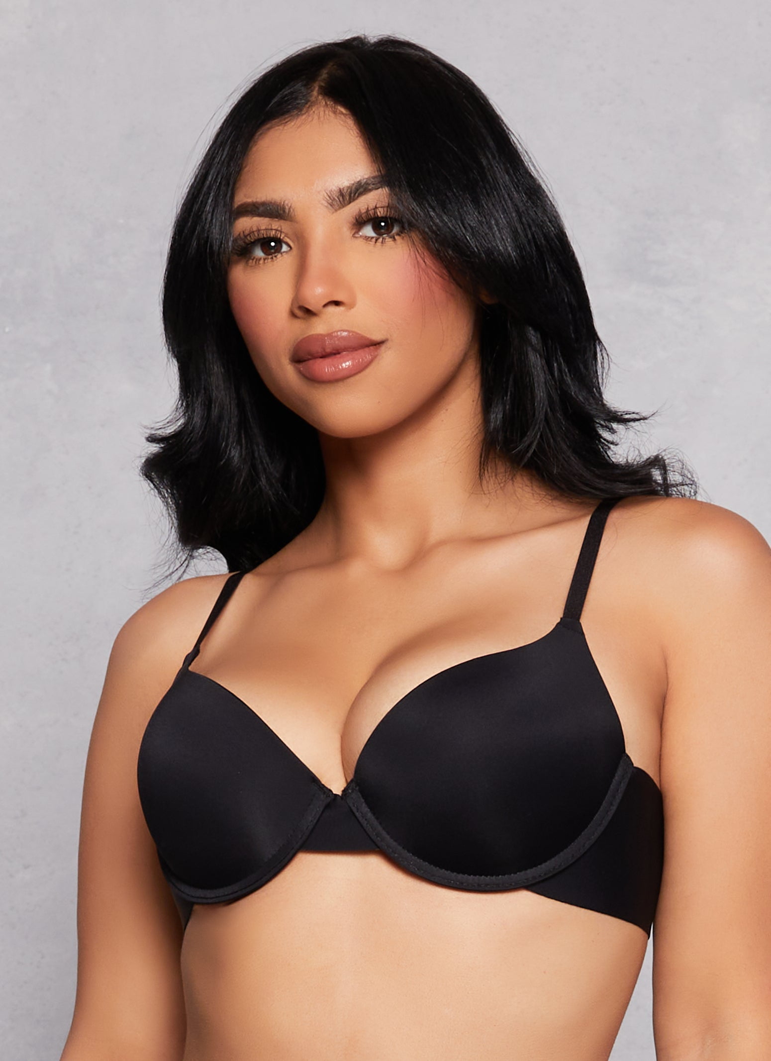 Womens Solid Basic Plunge Bra - Walmart.com