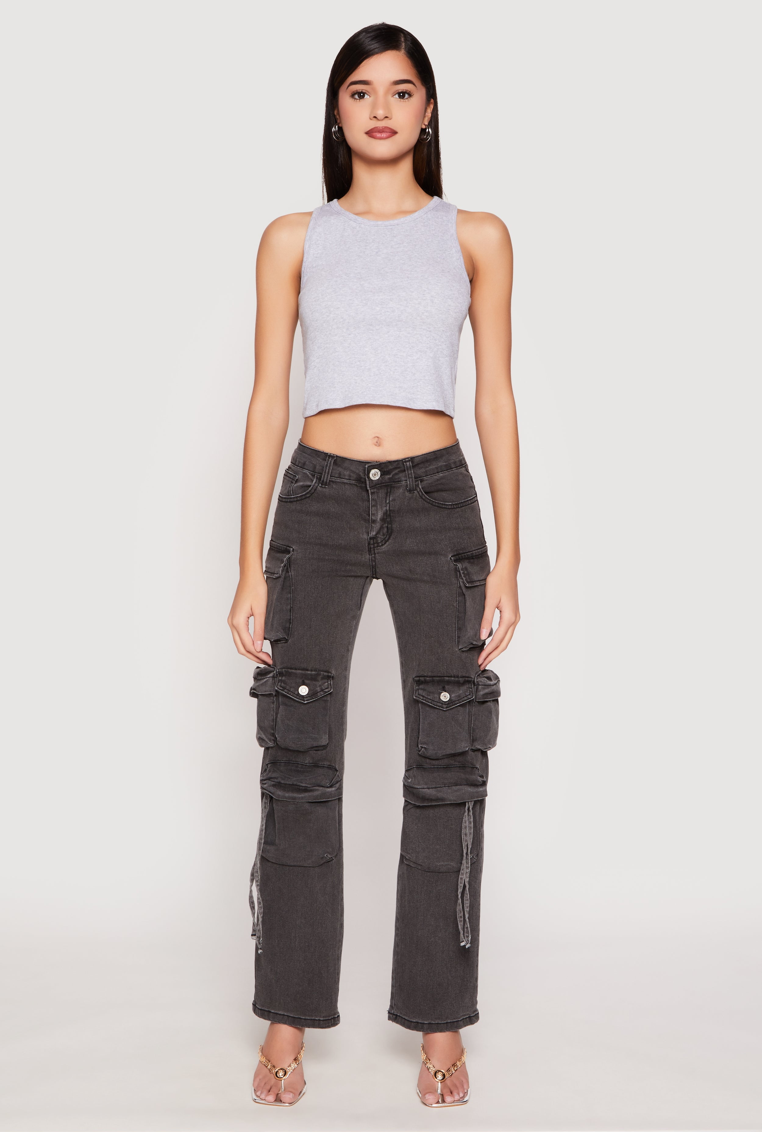 Womens VIP Multi Pocket Cargo Jeans - Walmart.com