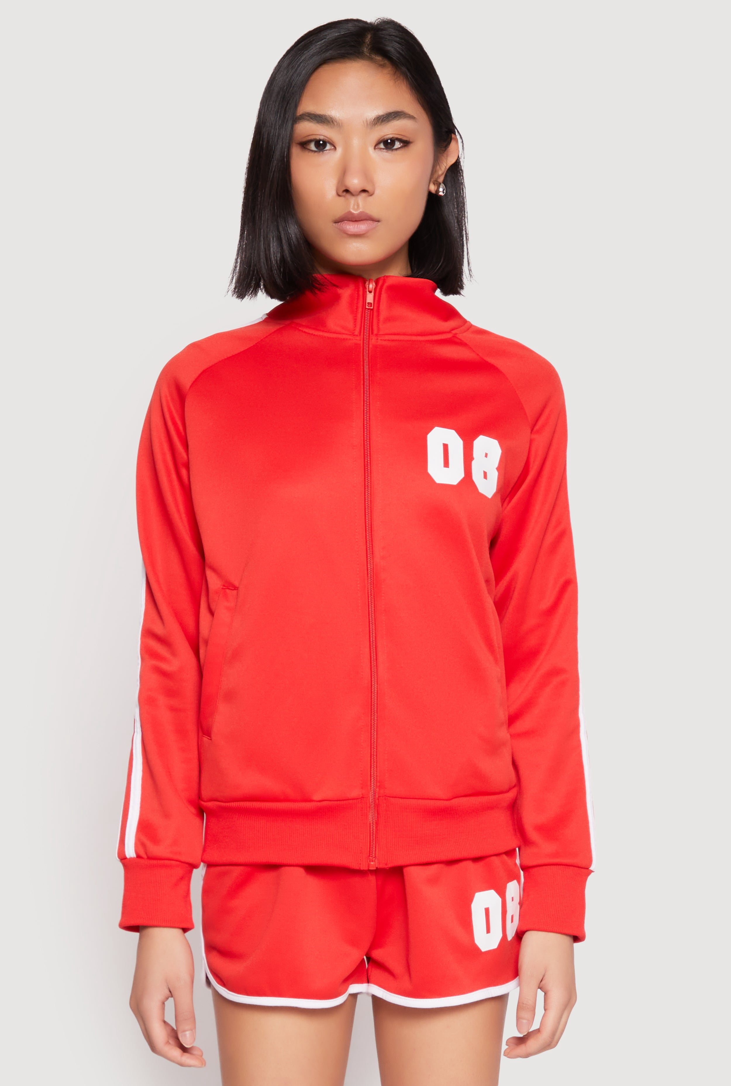 Womens Varsity Stripe 08 Track Jacket - Walmart.com