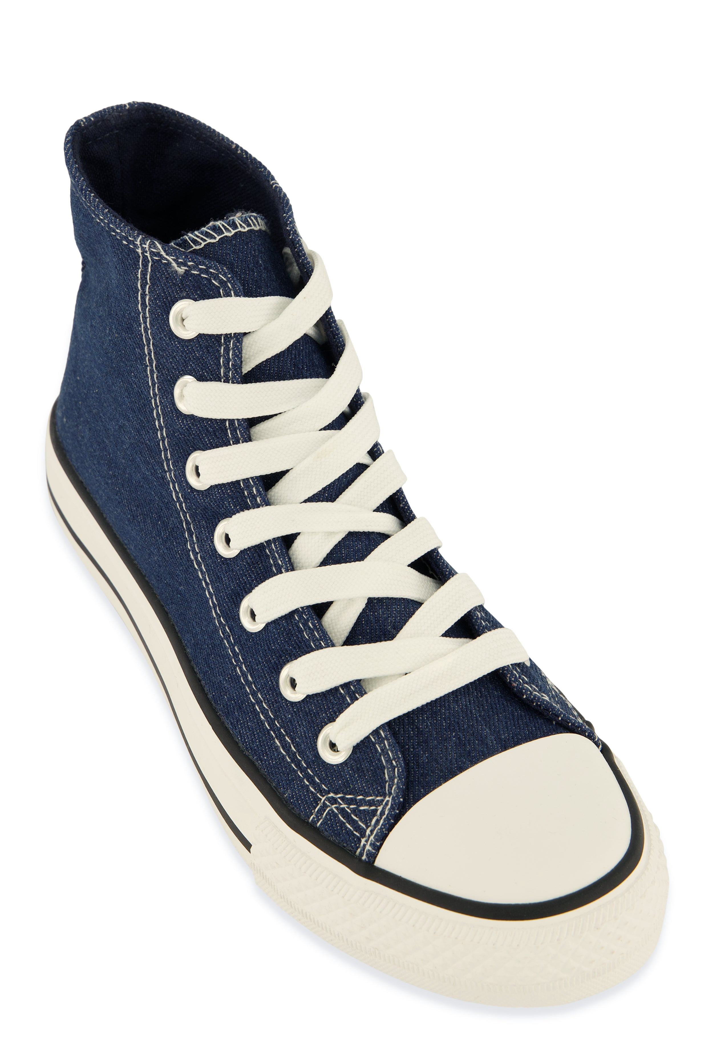 Women's Canvas High Top Lace Up Sneakers - Walmart.com
