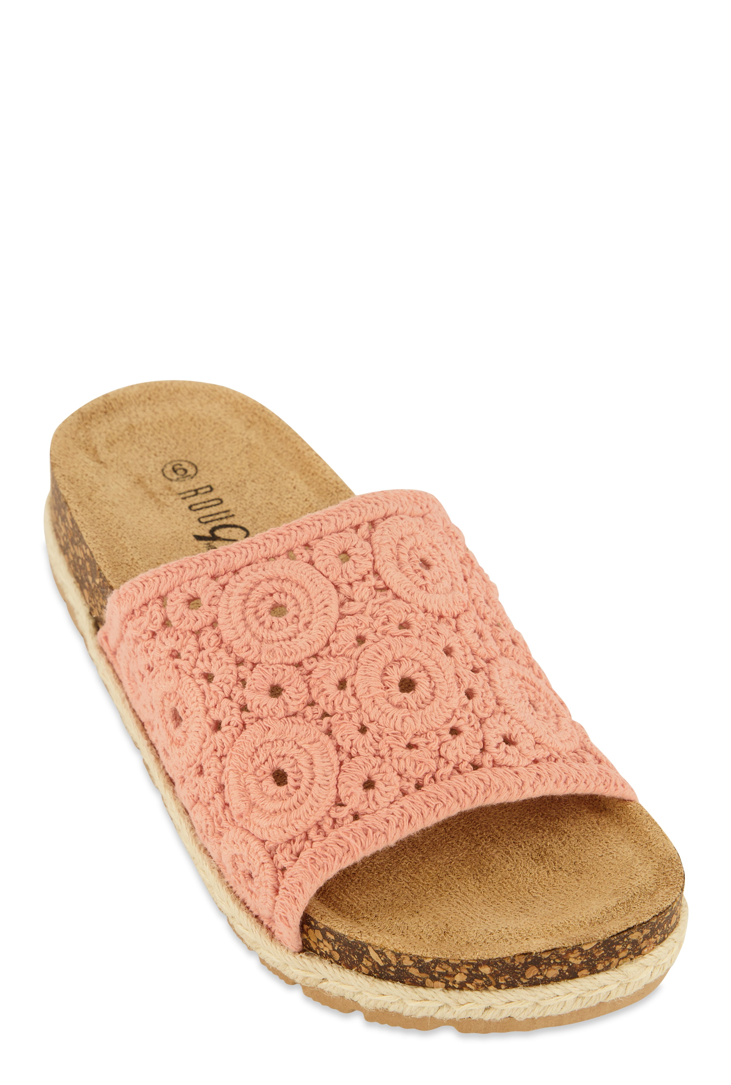 Women's Crochet Band Low Platform Slide Sandals - Walmart.com