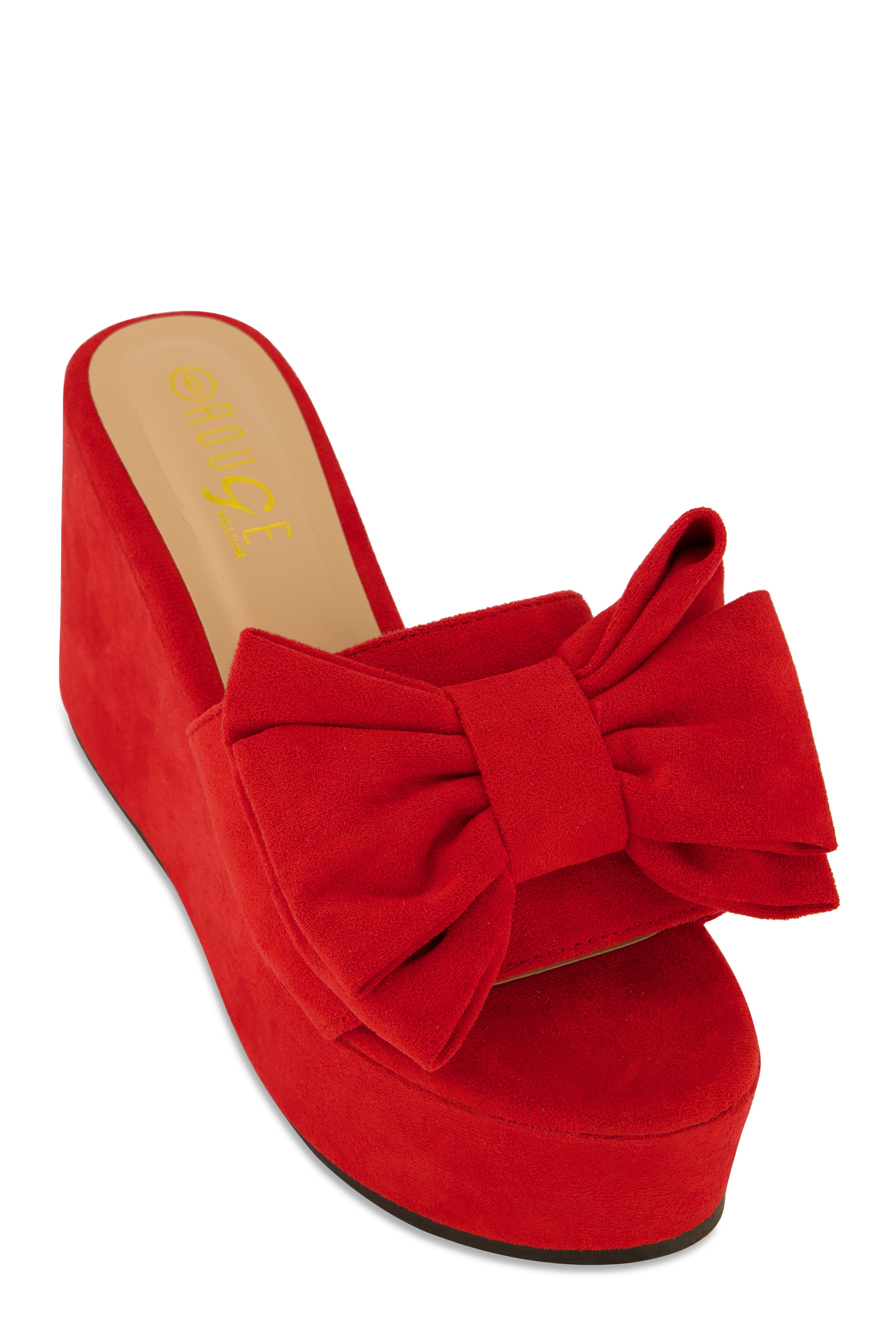 Women's Double Bow Band Wedge Slide Sandals - Walmart.com