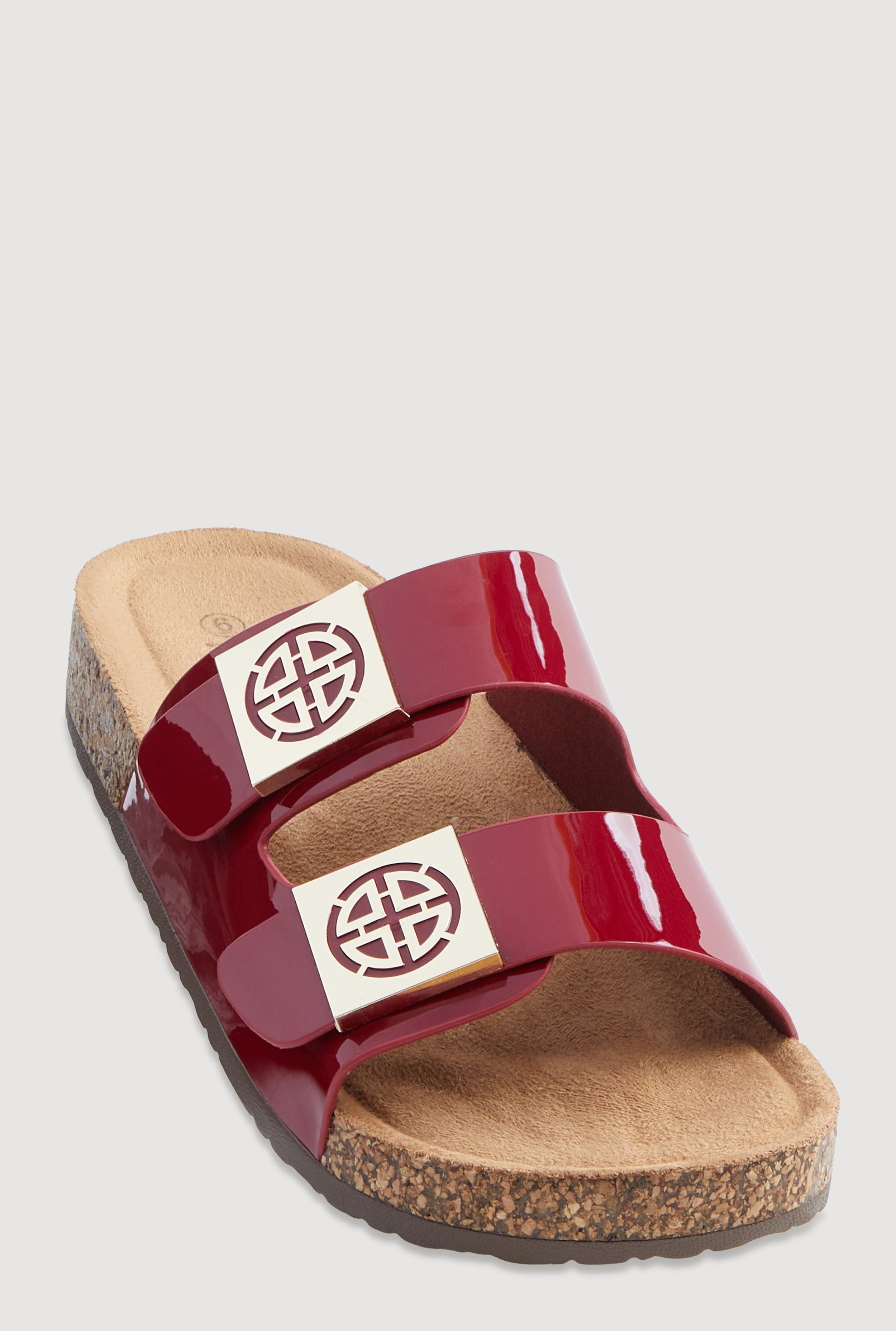 Rainbow Women's Adult Double Geometric Band Footbed Sandals Sandal ...