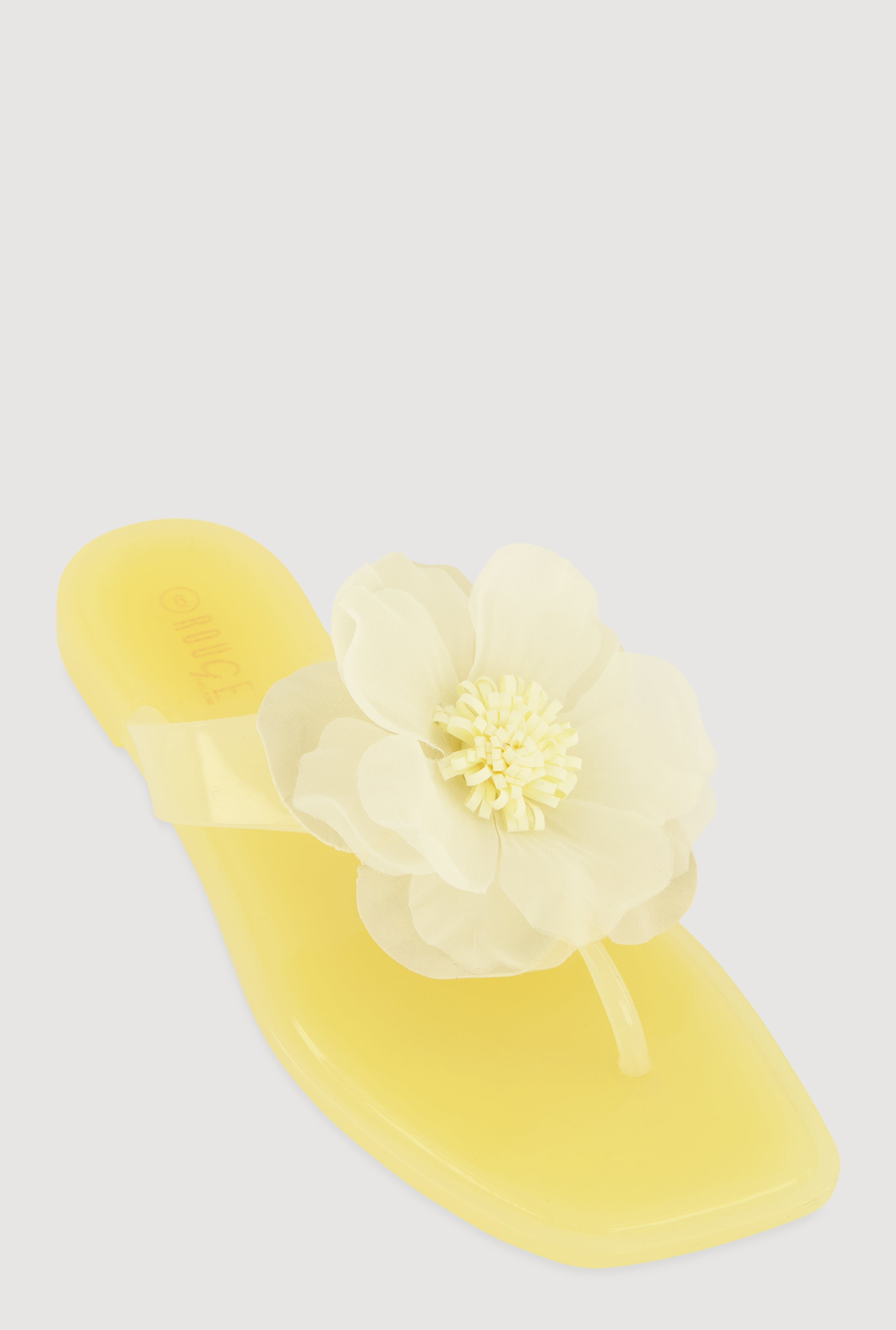 Rainbow Women's Adult Flower Detail Jelly Thong Sandals Sandal, Open ...