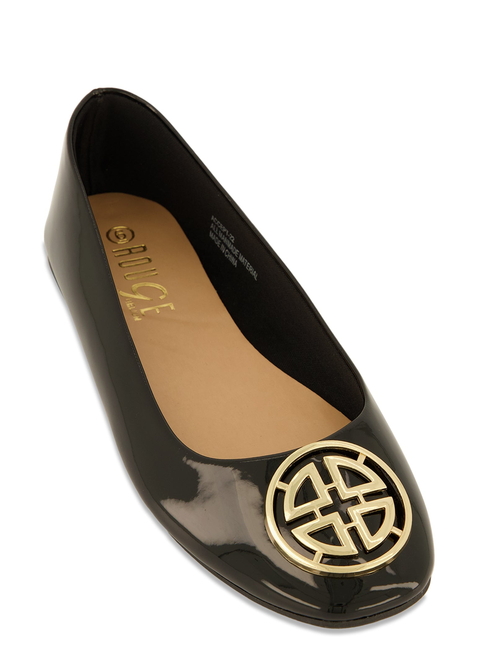 Rainbow Shops Women's Adult Geo Pendant Ballet Flats Flat, Square Toe ...