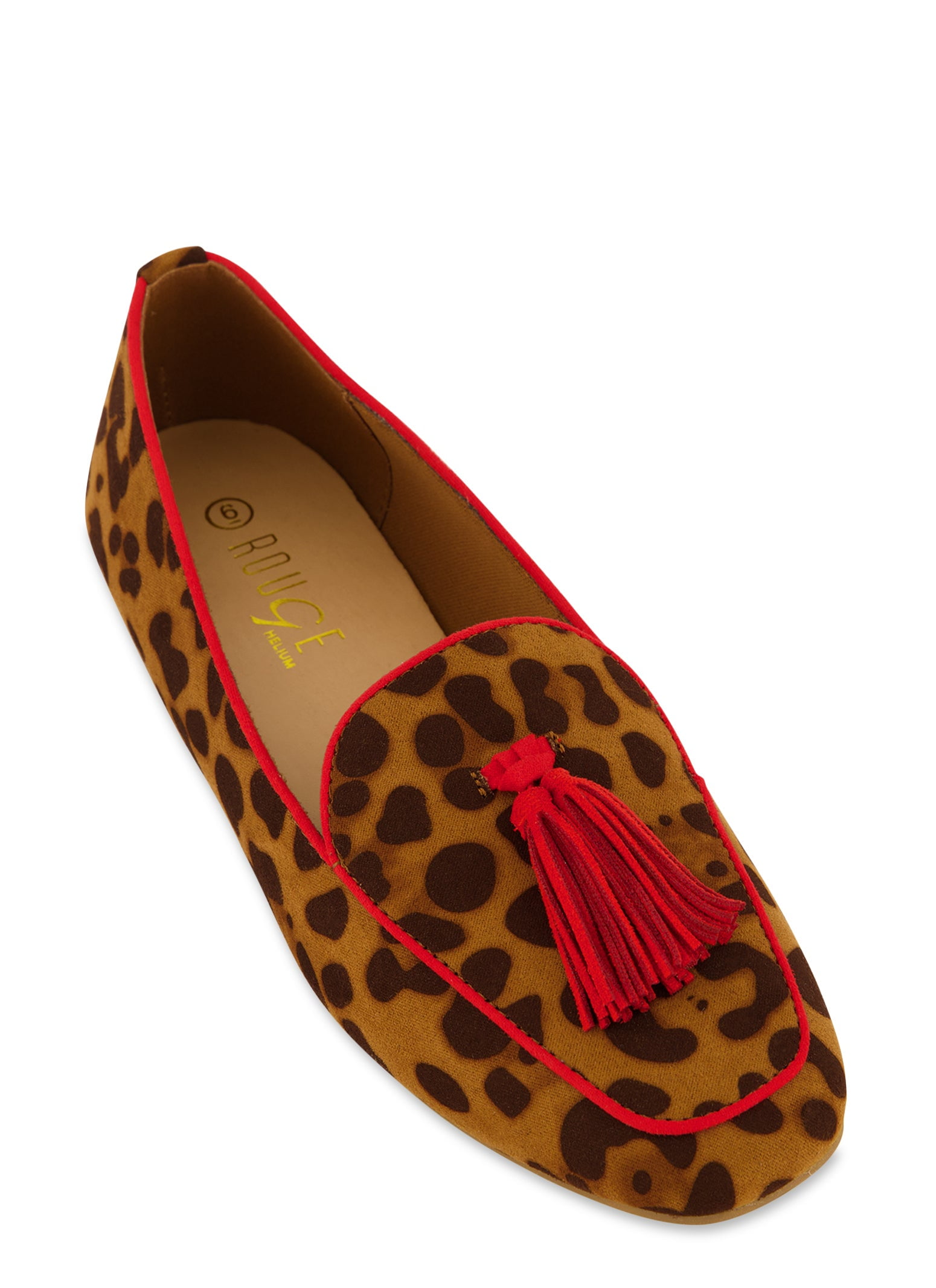 Rainbow Shops Women's Adult Patterned Tassel Loafers Flat, Almond Toe ...