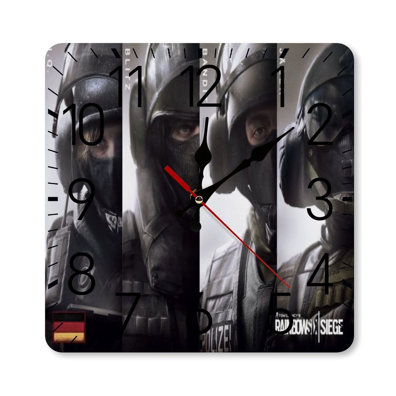 Rainbow Six Siege Comics Wall Clock Large,9.8 inch Square Wall Clocks ...