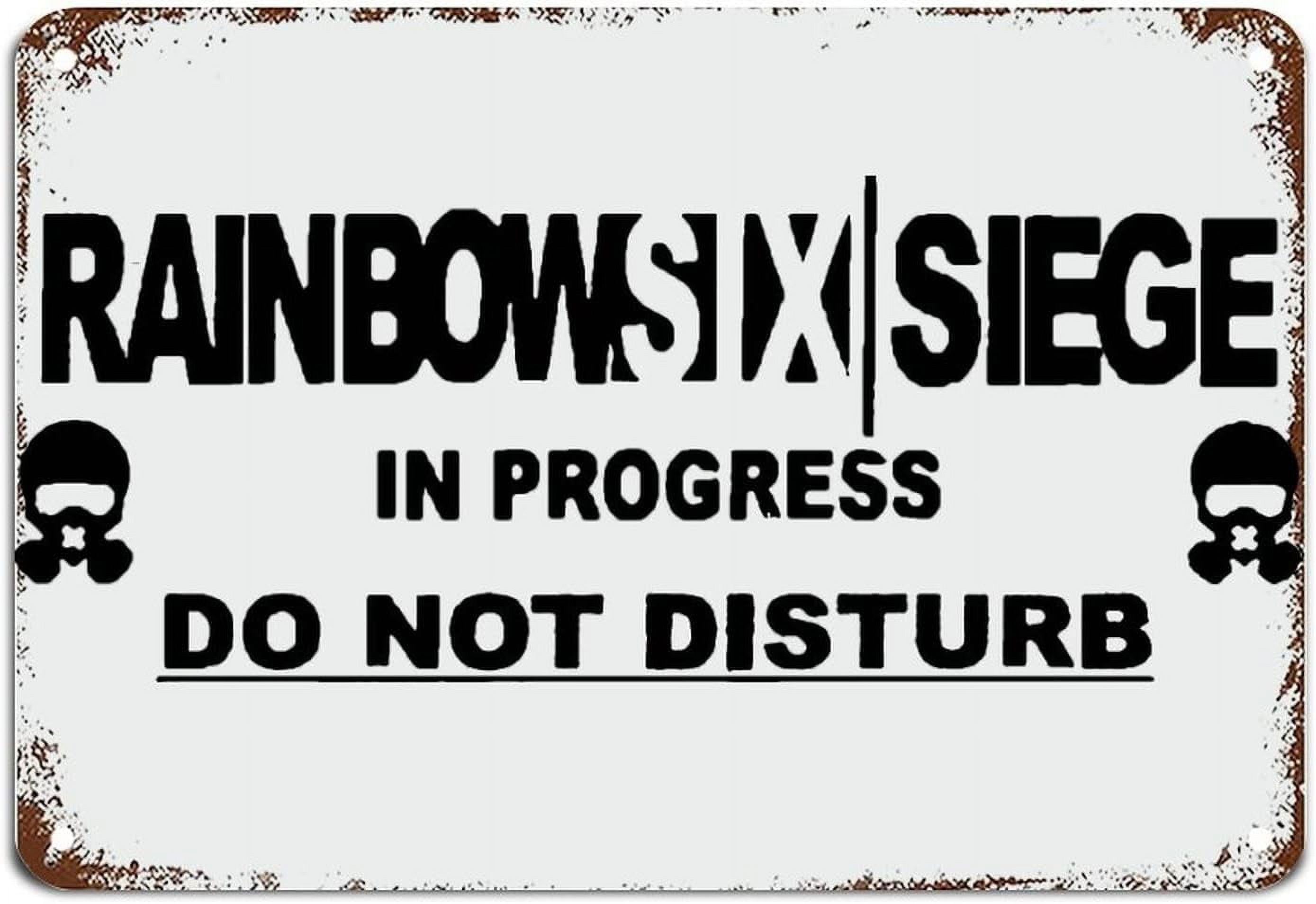 Rainbow Six Siege in Progress Do Not Disturb Metal Sign with Funny ...