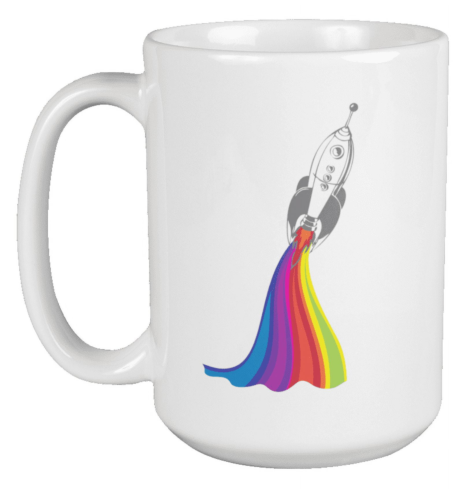 Rainbow Space Shuttle Launch Collectible Coffee & Tea Gift Mug For ...
