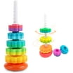 HEJULIK Baby Activity Stacker - Busy Stackable Rainbow Spinning Wheel ...