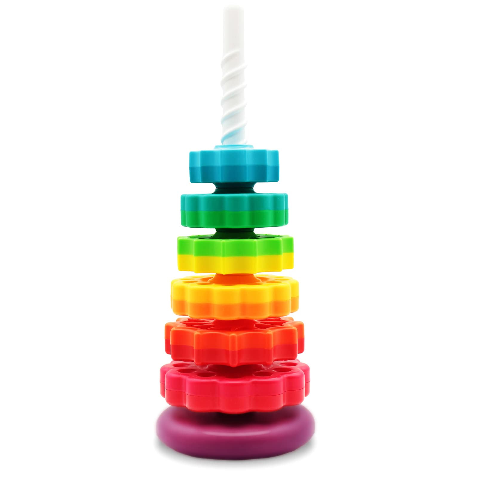 Rainbow Spin stacking toy-12-18 Months Developmental Toys for Babies ...