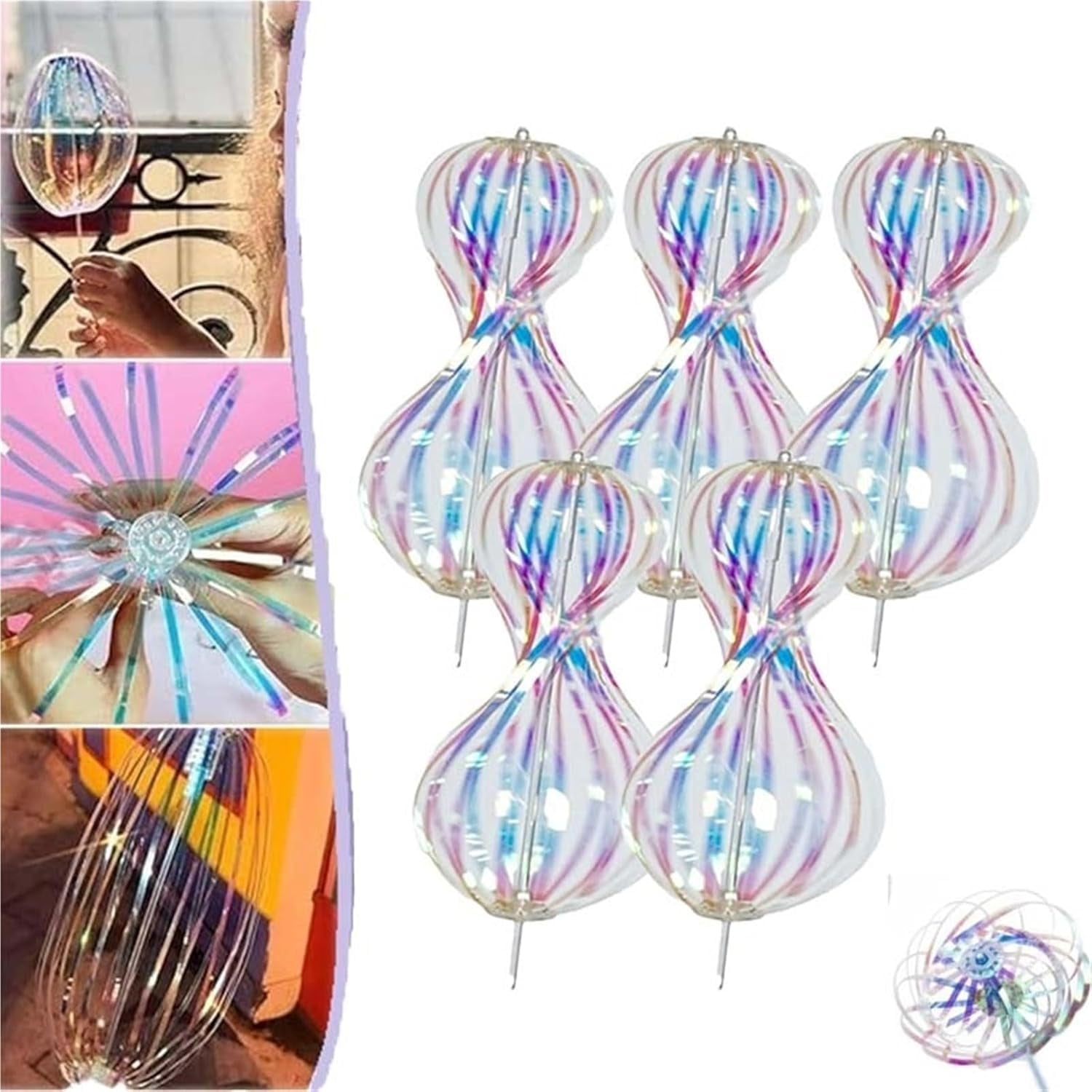 Rainbow Spinner Toy, Magic Rainbow Spinner, Rainbow Twirler Stick ...