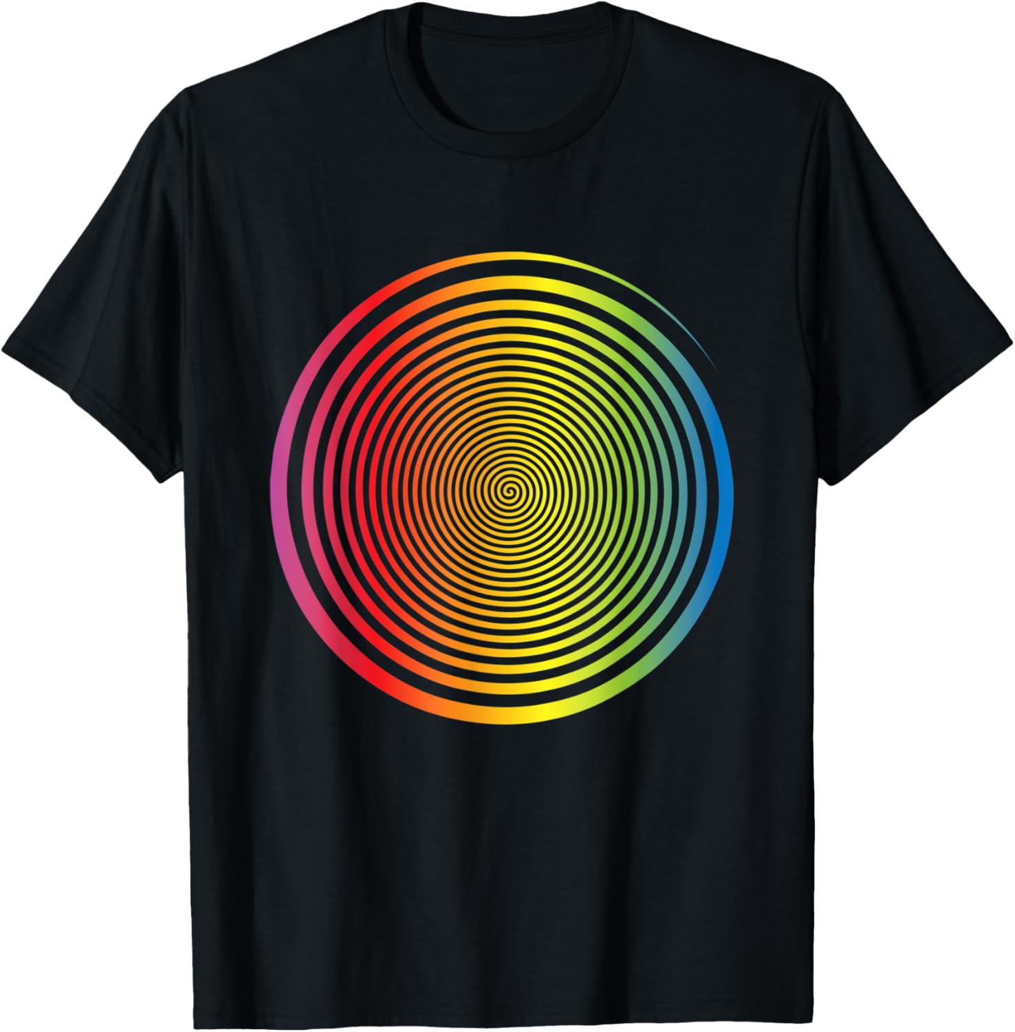 Rainbow Spiral Swirl Self Hypnosis Hypnotic Spiral Rainbow T-Shirt ...