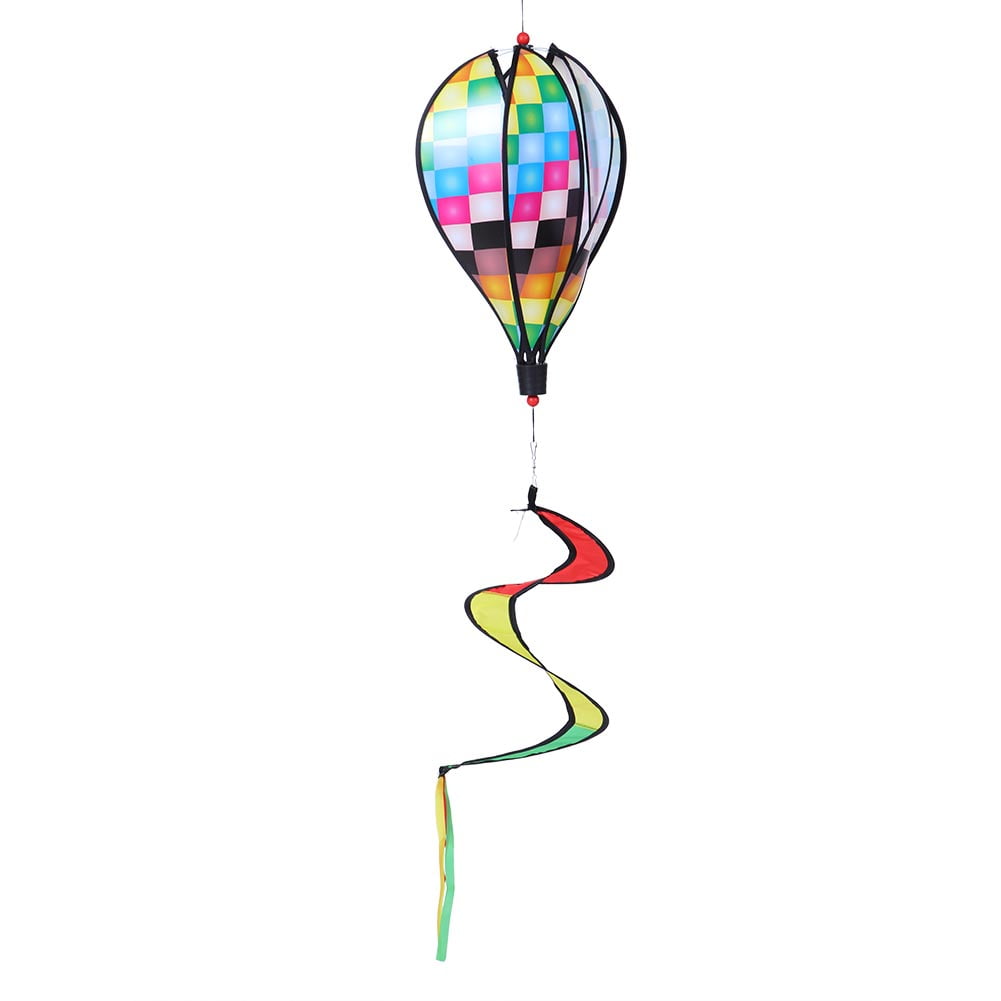 Rainbow Spiral Windmill Hot Air Balloon Camping Tent Home Garden Decor ...