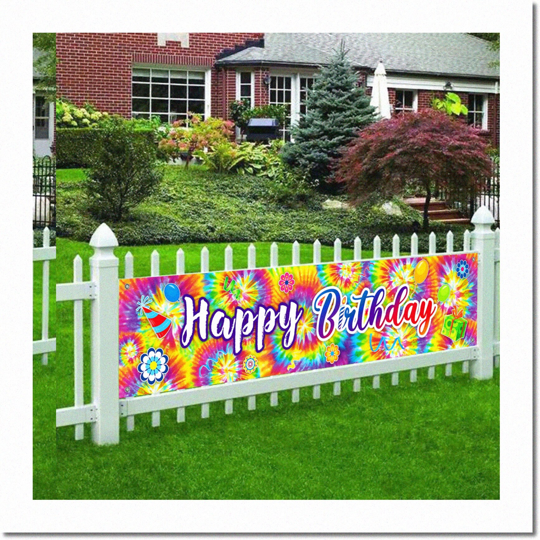 Rainbow Splash Birthday Bash Kit - Tie-Dye Themed Decorations, Colorful ...