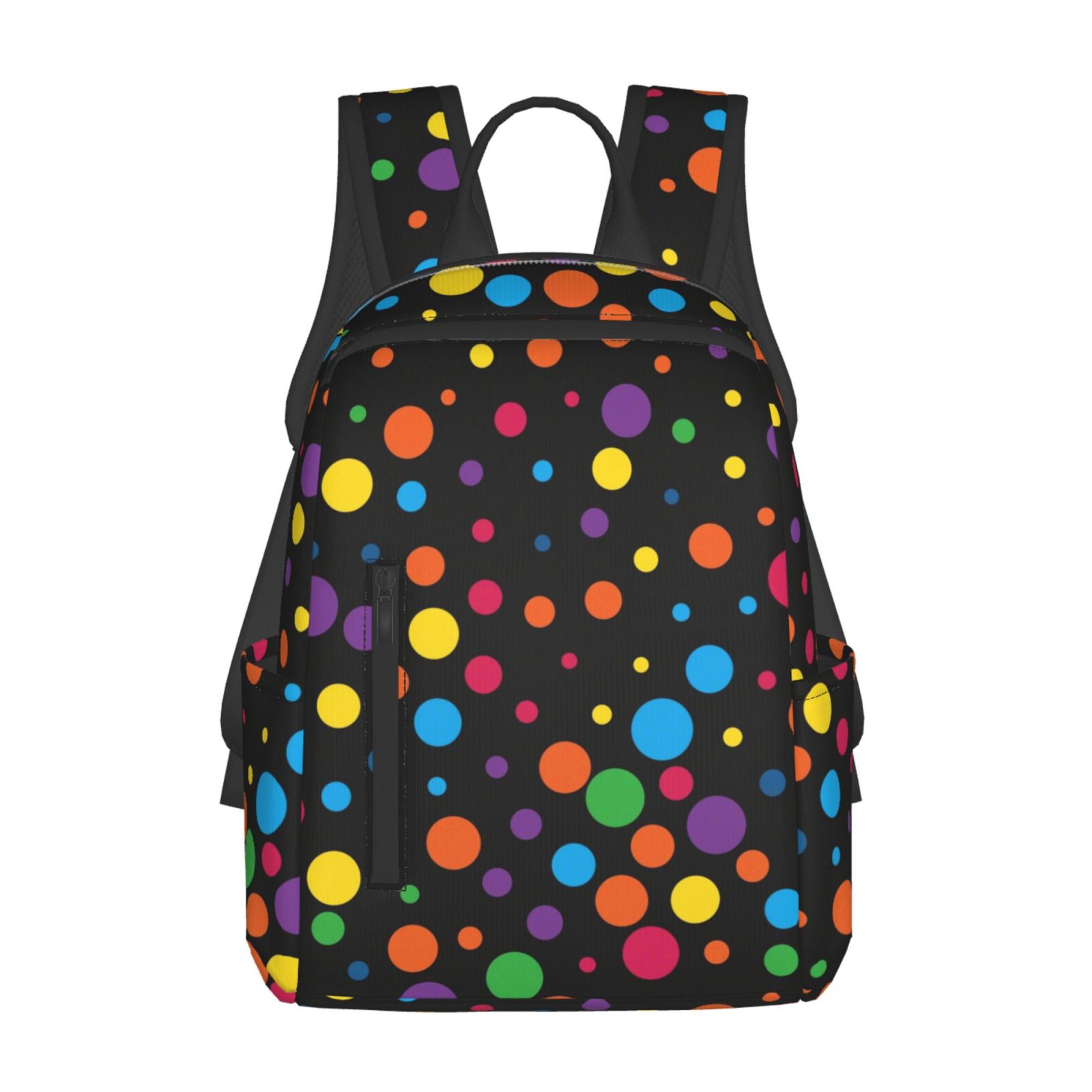 Rainbow Splatter Neon on Dark Backpack for Men Women Laptop Backpack ...