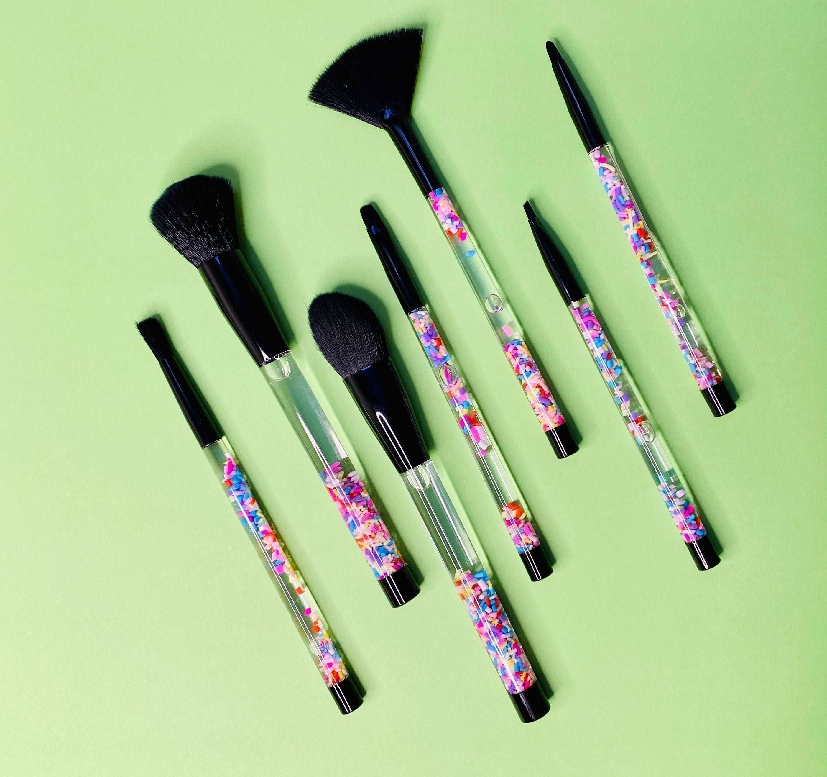 Rainbow Sprinkles Liquid Cosmetic Makeup Brush Set - Walmart.com