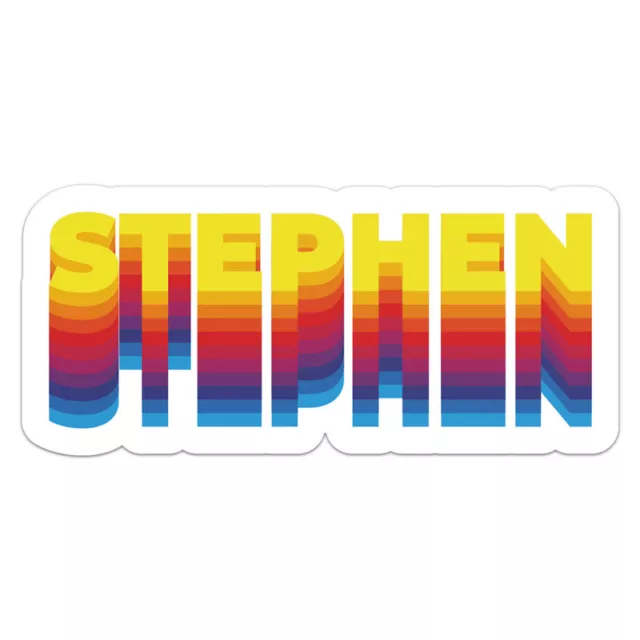Rainbow Stephen Name Sticker Phone Decal Water Bottle Stickers Car ...
