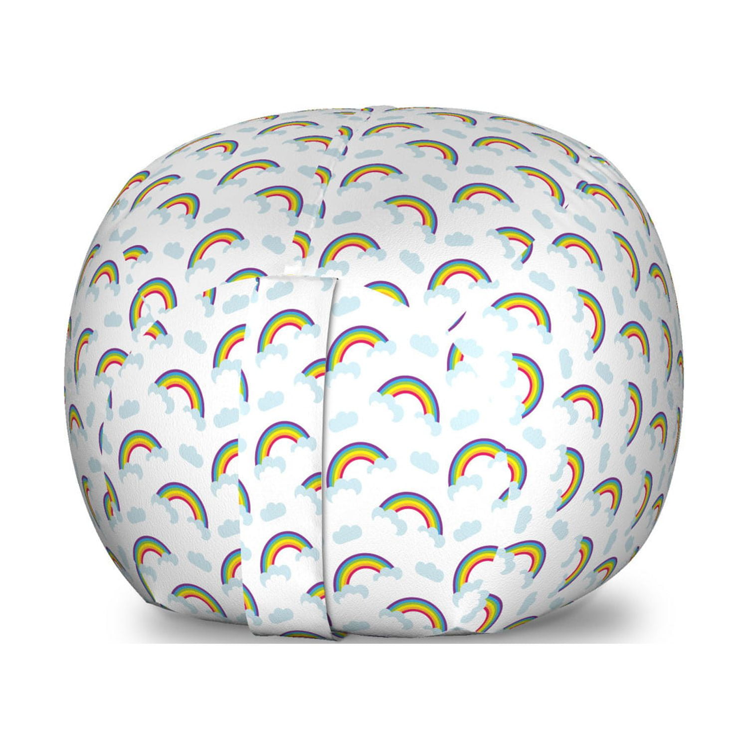 Rainbow Storage Toy Bag Chair, Rainbows over Clouds Dreamy Sky Creative ...