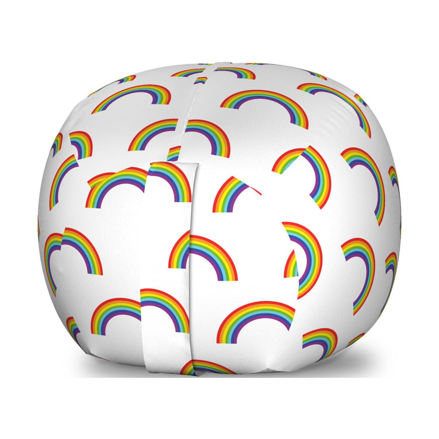 Rainbow Storage Toy Bag Chair, Repetitive Colorful Rainbow on a Plain ...