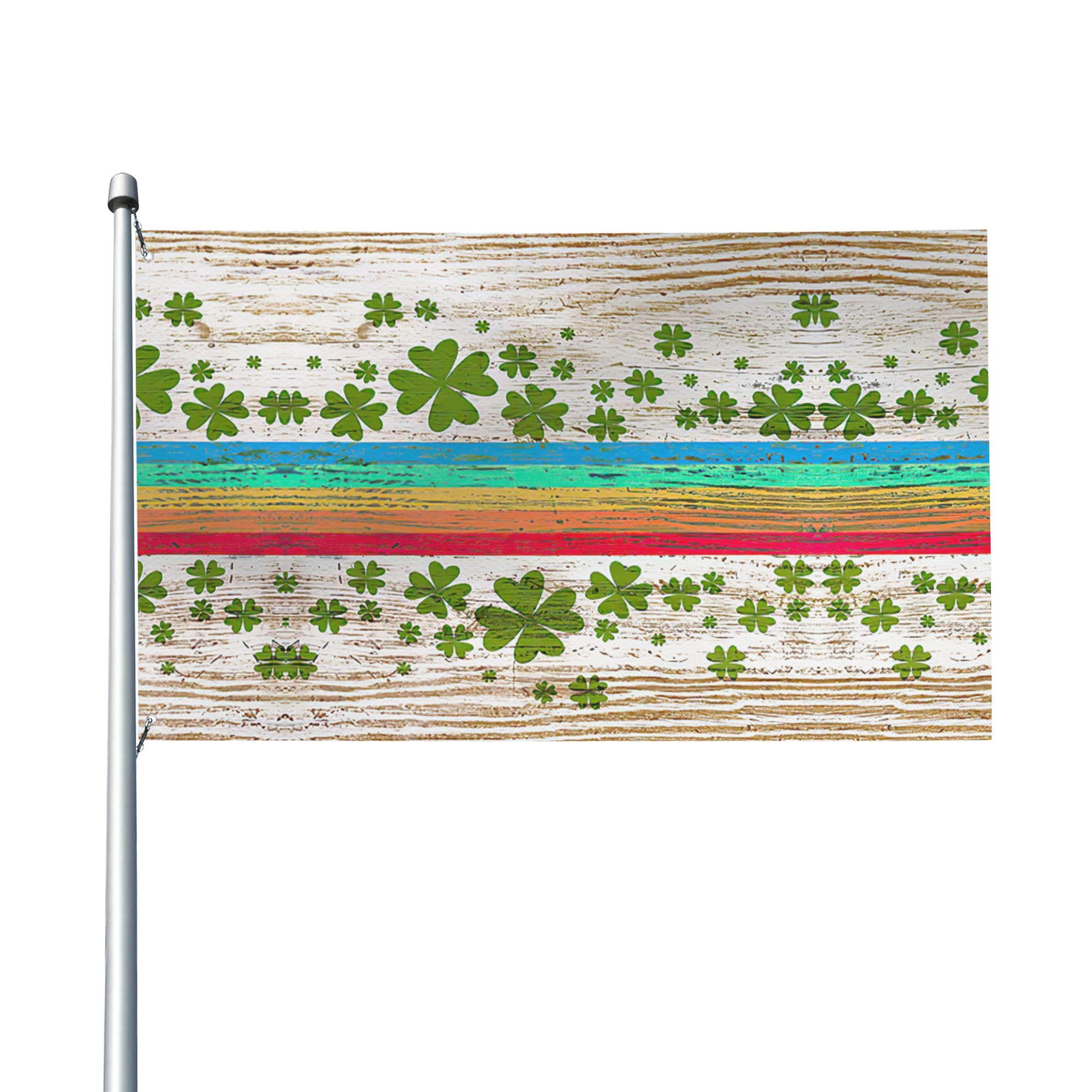 Rainbow Stripe and St Patrick Flag Built For Outdoor Use America Banner ...