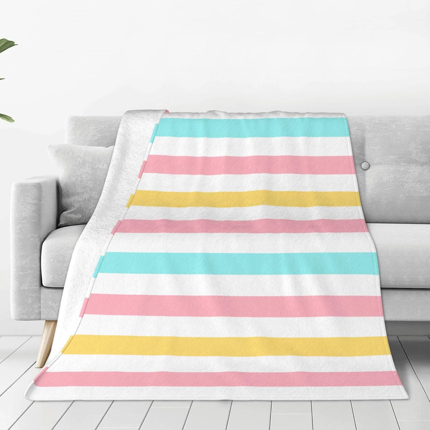 Rainbow Stripes Line Blanket for Couch Bed Throw Blanket, Aesthetic ...