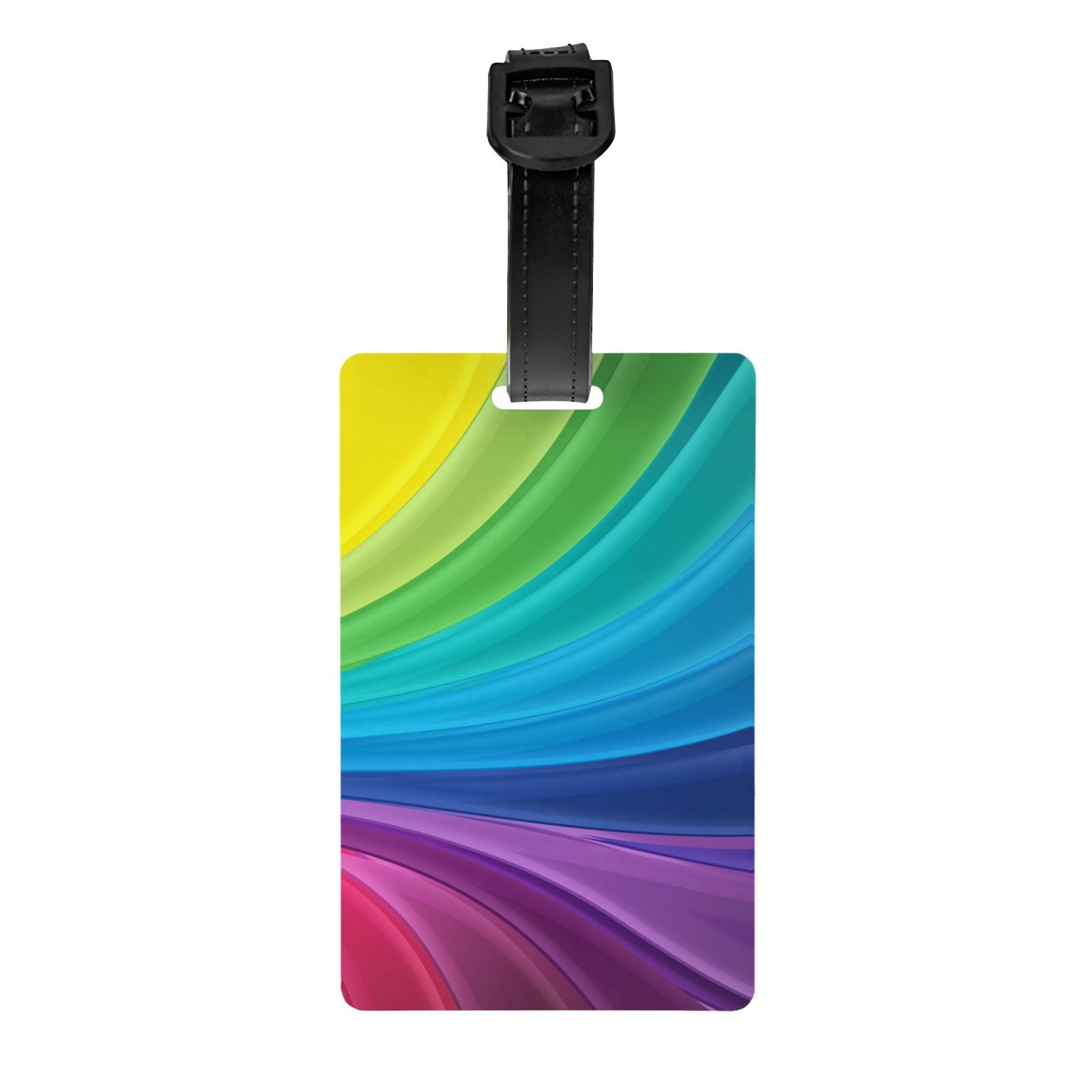 Rainbow Stripes Luggage Identifier Name Tag For Backpacks Suitcases ...