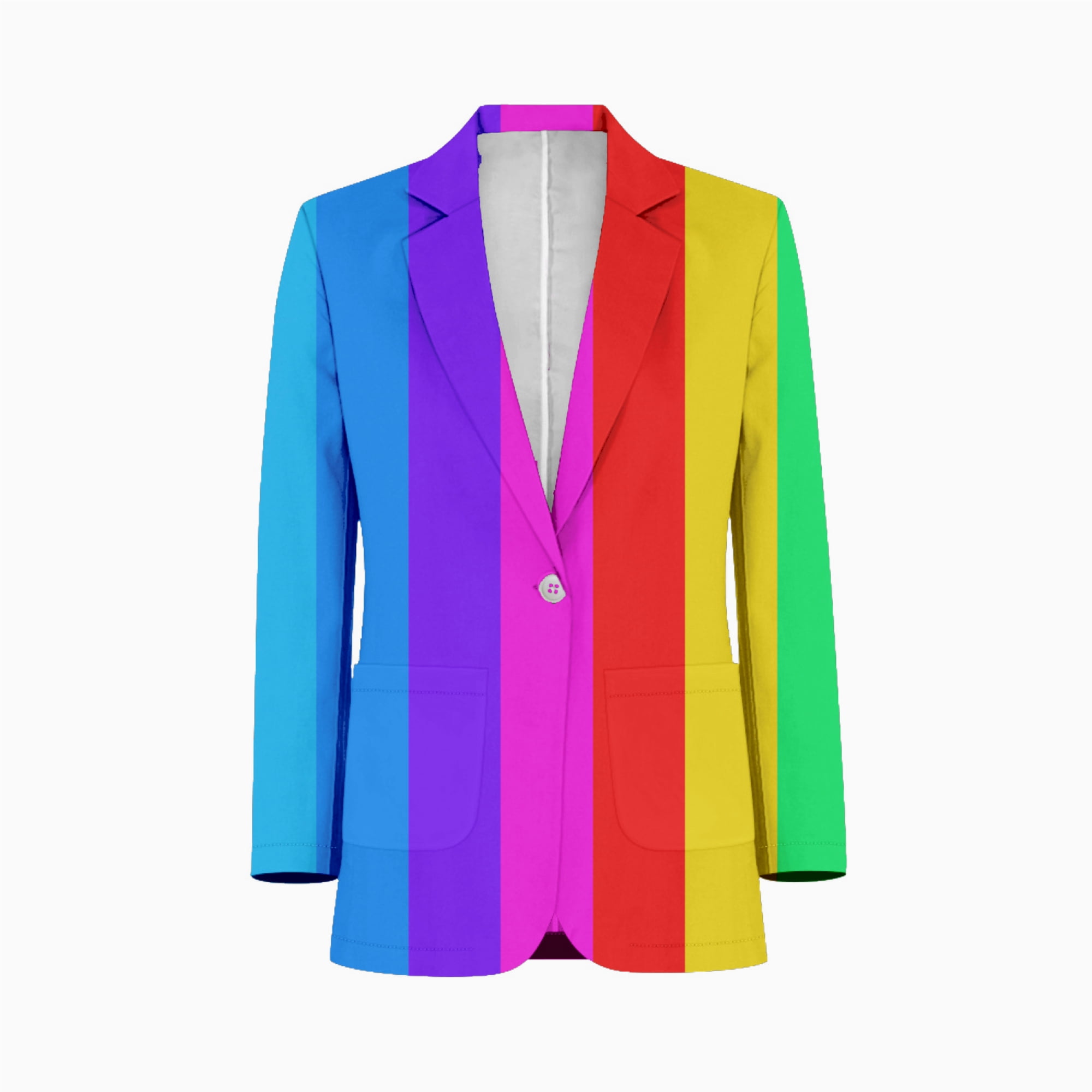 Rainbow Stripes Mens Suits Shawl Collar Slim Fit Suit Mens Groom Jacket ...