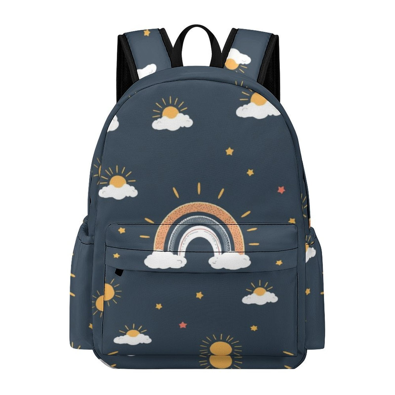 Rainbow Sun Clouds Backpack Student BookBag School Bag Laptop Shoulder ...