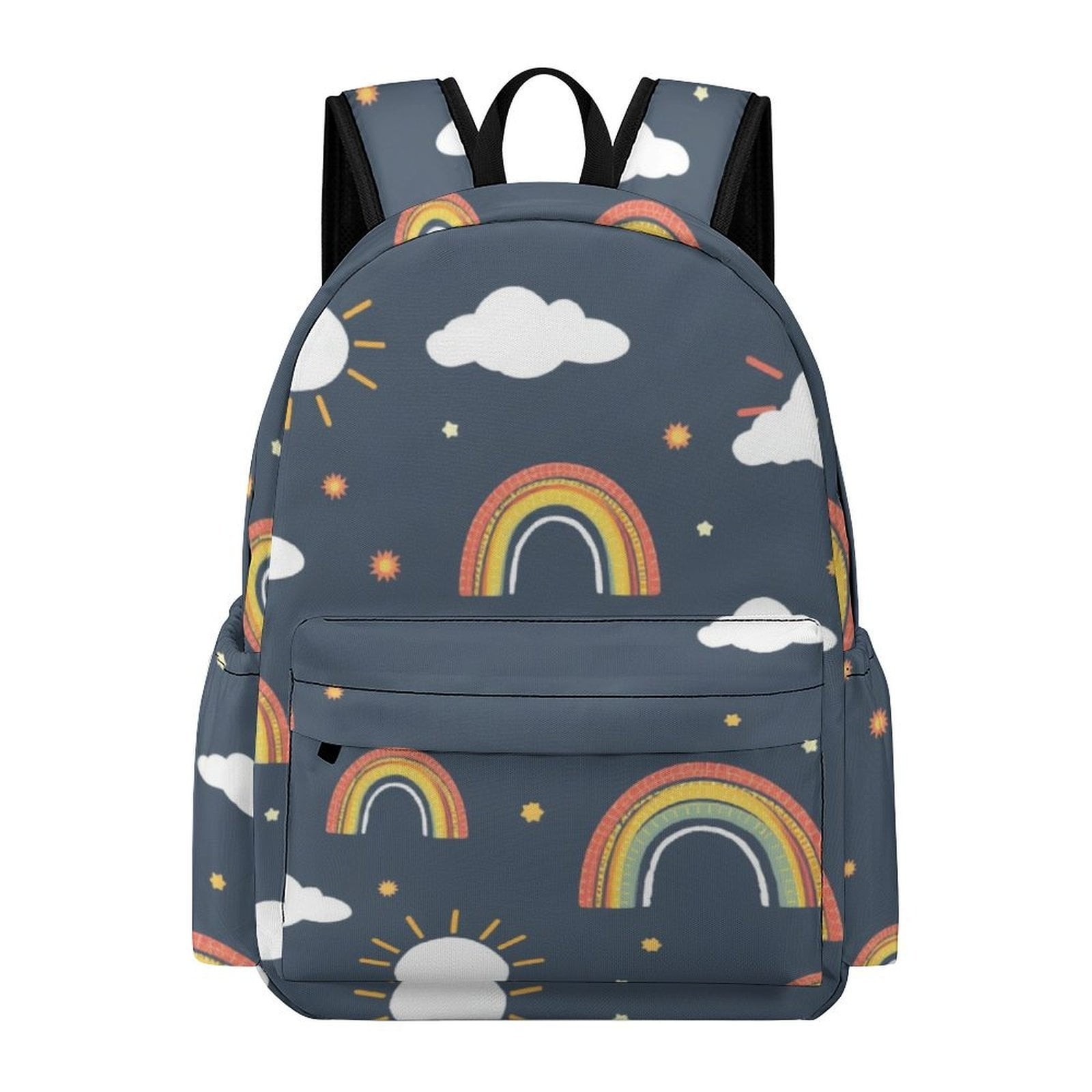 Rainbow Sun Clouds Backpack Student BookBag School Bag Laptop Shoulder ...