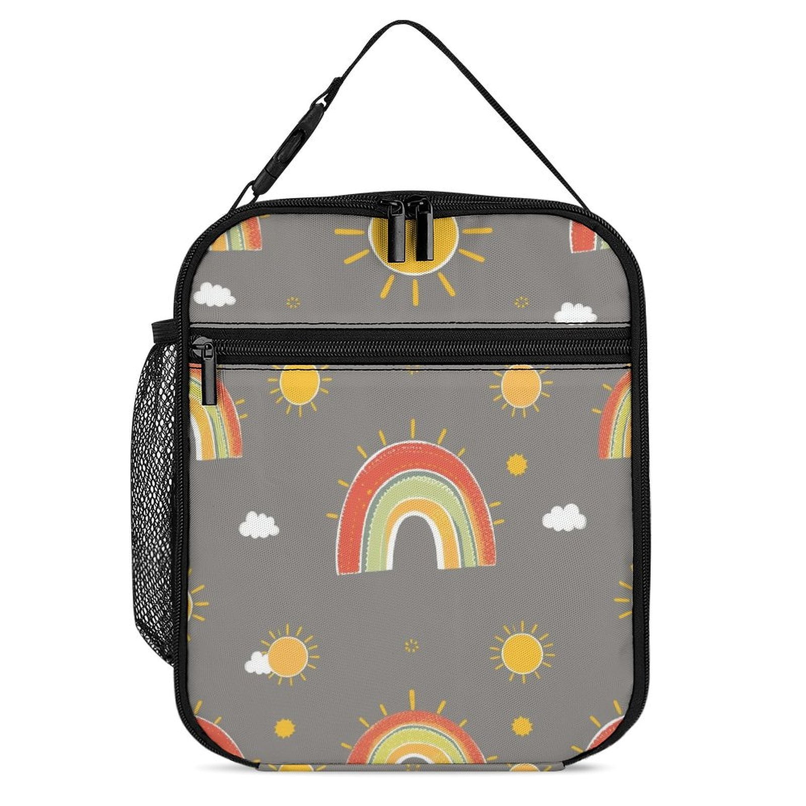 Rainbow Sun Clouds Lunch Bag Cooler Warm Insulated Lunch Box School ...