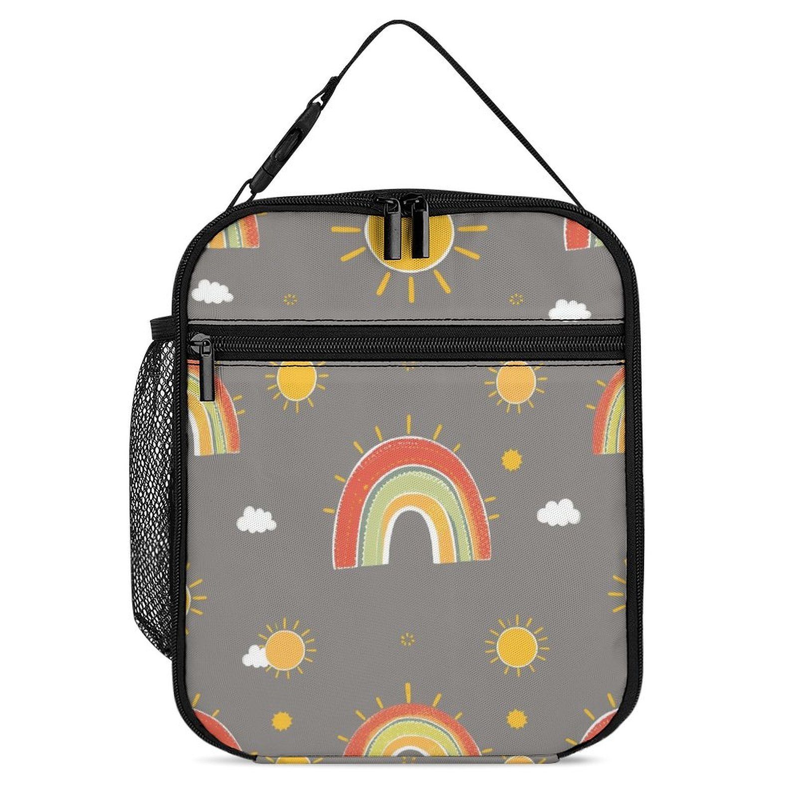 Rainbow Sun Clouds Lunch Bag Warm Insulated Lunch Box School Food ...