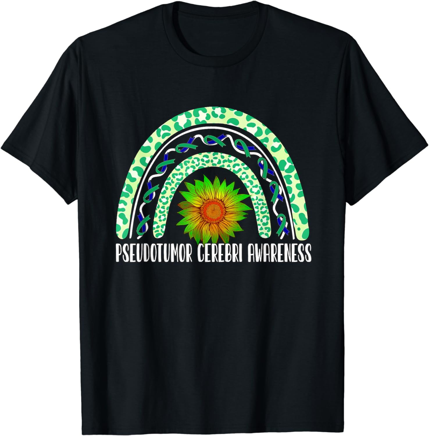 Rainbow Sunflower Pseudotumor Cerebri Awareness T-Shirt - Walmart.com