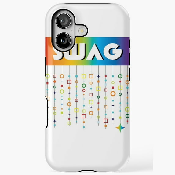Rainbow Swag Bold Retro Typography Artwork Case iPhone 17 to 11 Pro Max ...