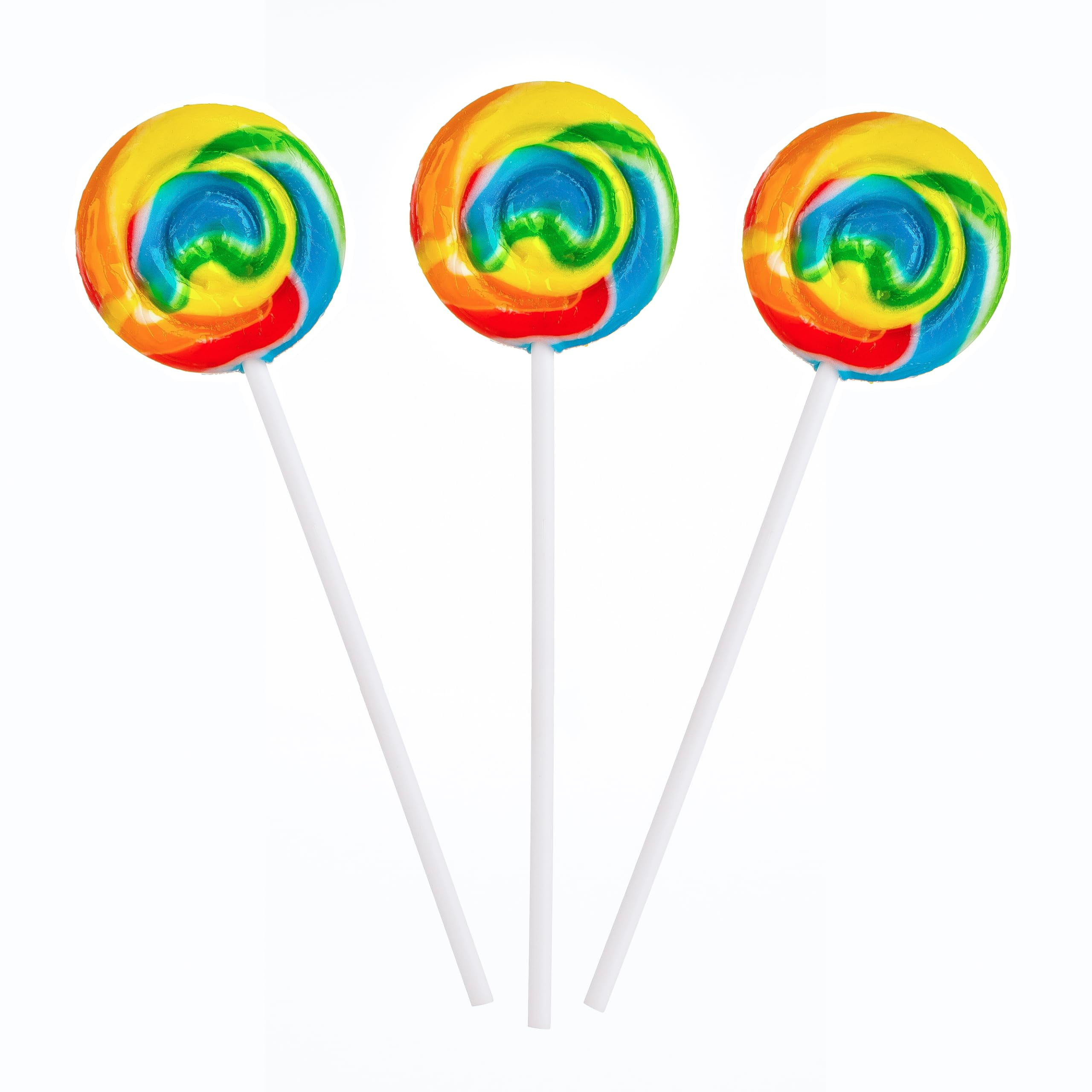 Rainbow Swirl Pops - 12 MDA05 Fruit-Flavored Vegan Lollipops ...