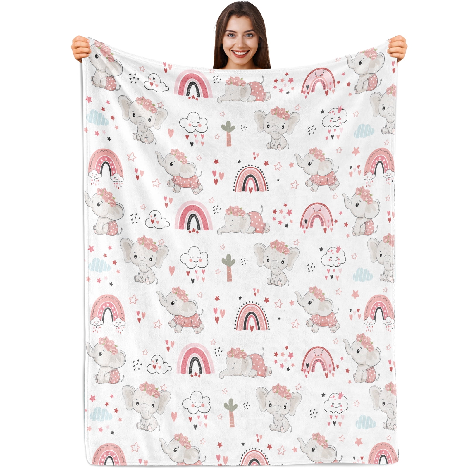 Rainbow Throw Blanket for Girls, Rainbow Blanket Throw Baby Girl Crib ...