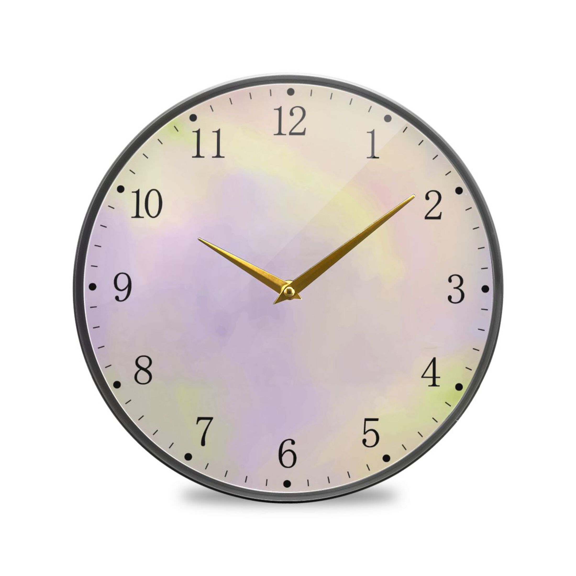 Rainbow Tie Dye Pattern Acrylic Wall Clocks Quiet Round Clock Battery ...