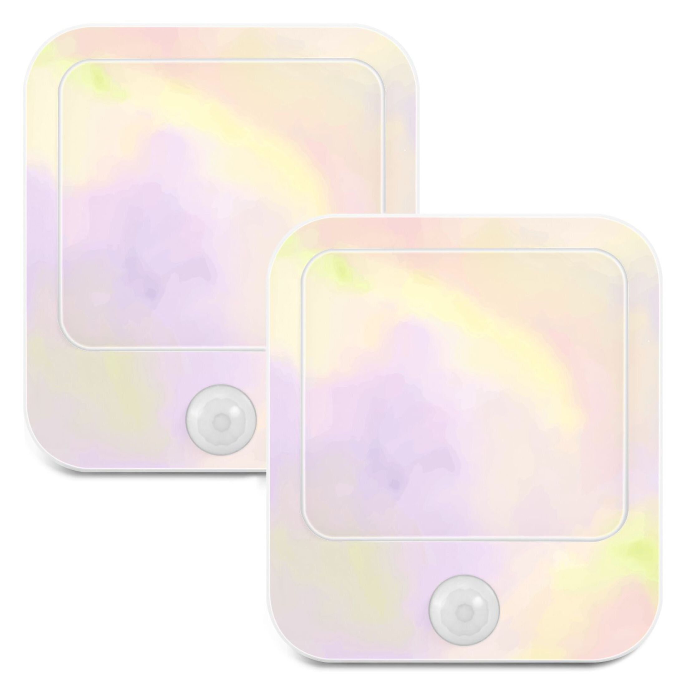Rainbow Tie Dye Pattern LED Motion Sensor Night Light Plug into Wall 2 ...