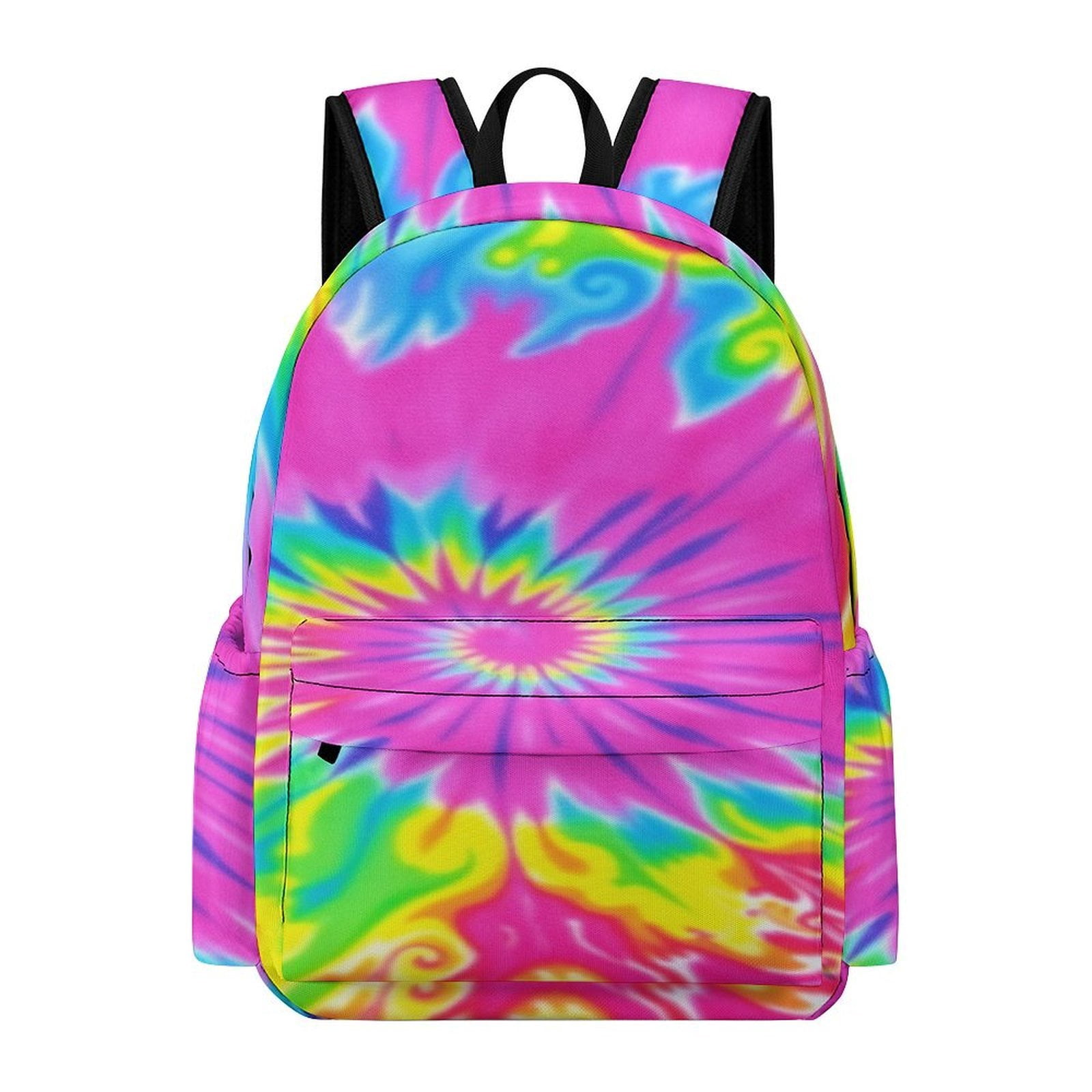 Rainbow Tie Dye Swirl Backpack School Bags for Teenagers Students ...