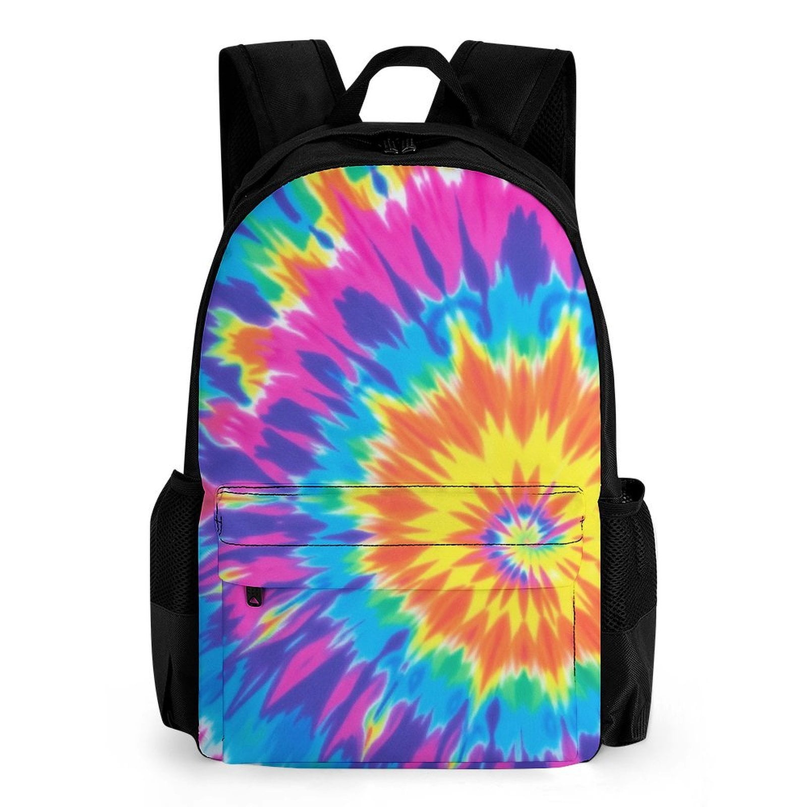 Rainbow Tie Dye Swirl Backpack Waterproof Camping Travel Riding ...
