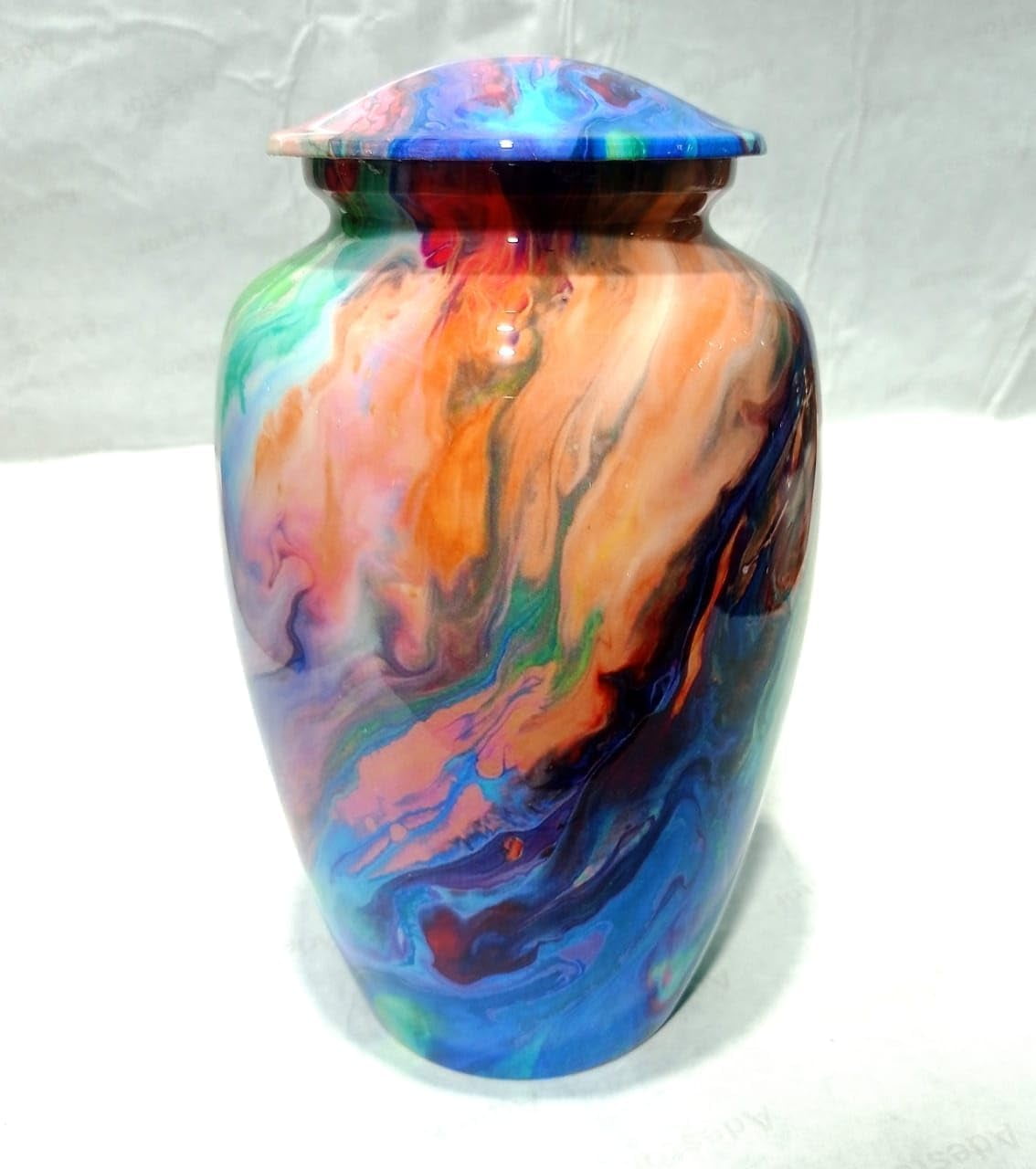 Rainbow Tie-Dye Urn for Human and Dog Ashes – 10-Inch Memorial ...