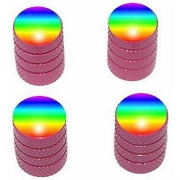 Pink Bow on White Background Tire Rim Wheel Aluminum Valve Stem Caps ...