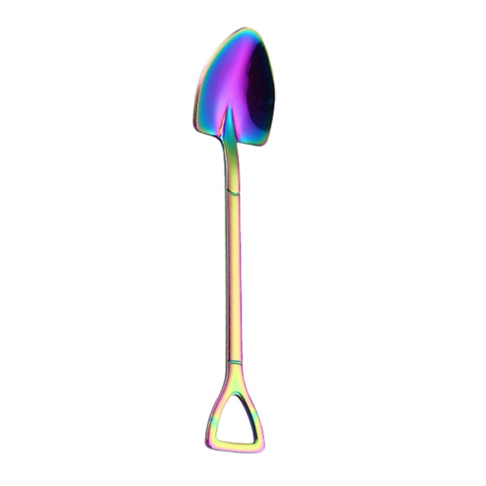 Rainbow Titanium Long Handle Spoons, Colorful Plated Latte Spoon ...
