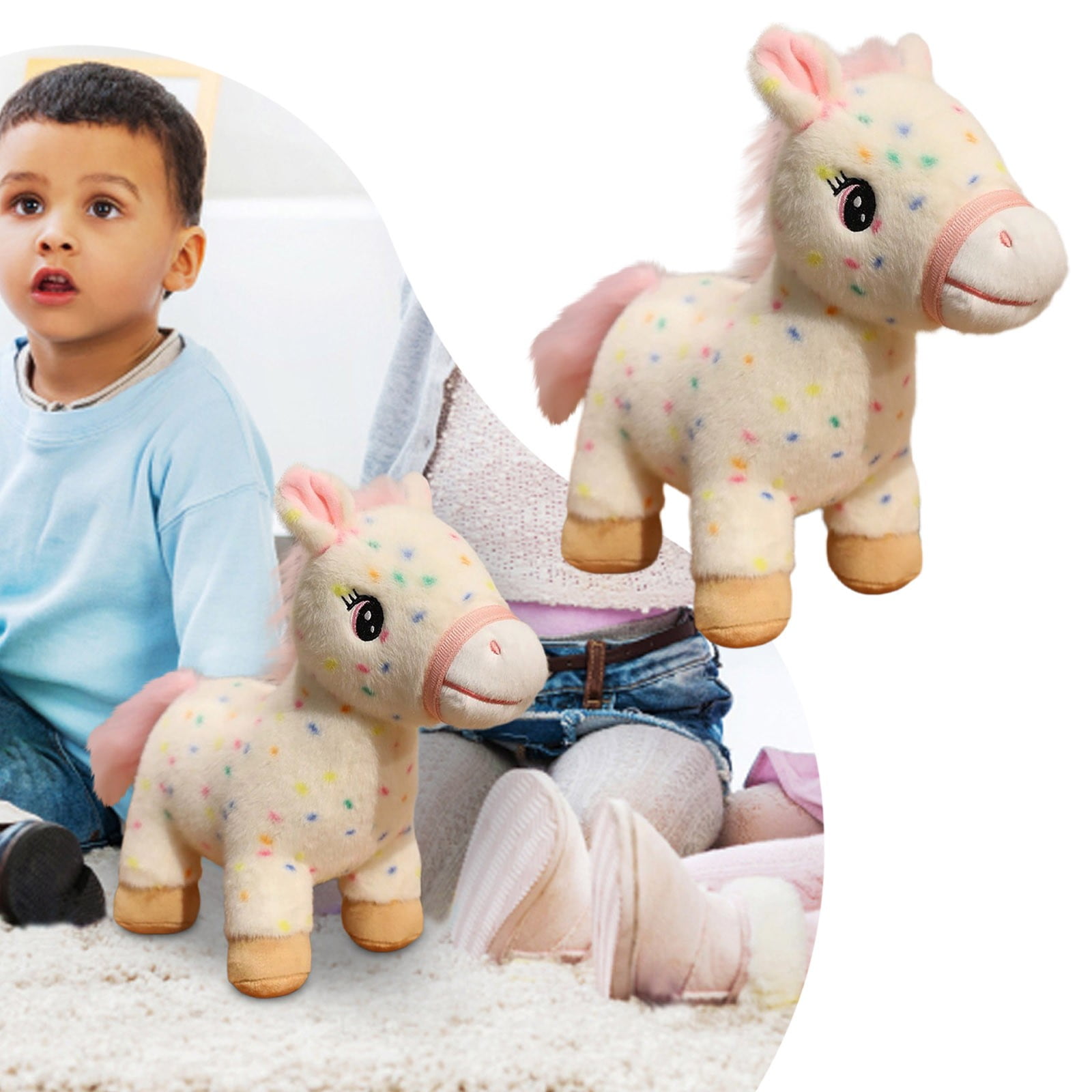 Rainbow Toy Adorable Stuffed Animal Soft Cuddly Friend For Kids And ...
