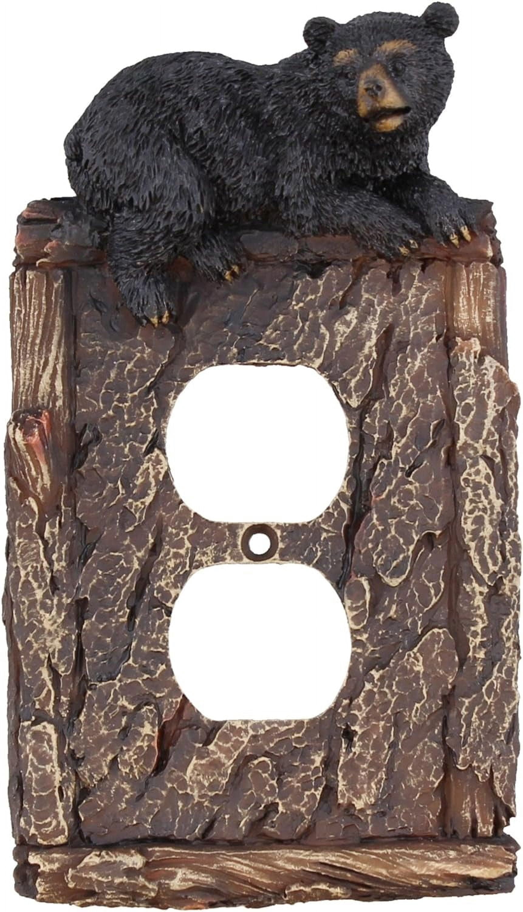 Rainbow Trading RA 4316 Black Bear Decorative Outlet Plate Cover ...