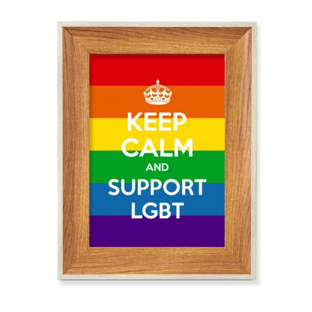 Rainbow Transgender Bisexuals Flag LGBT Desktop Wooden Photo Frame ...