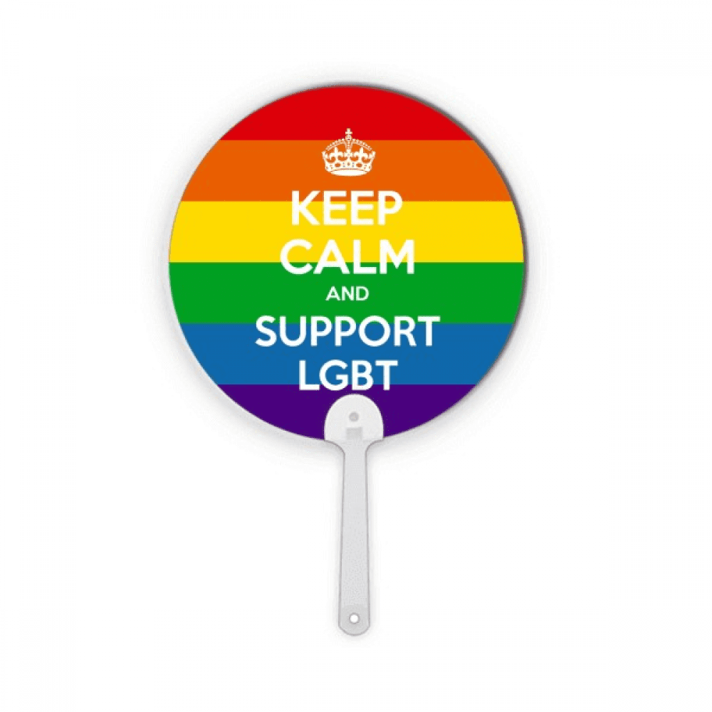Rainbow Transgender Bisexuals Flag LGBT Plastic Round Handheld Fan ...