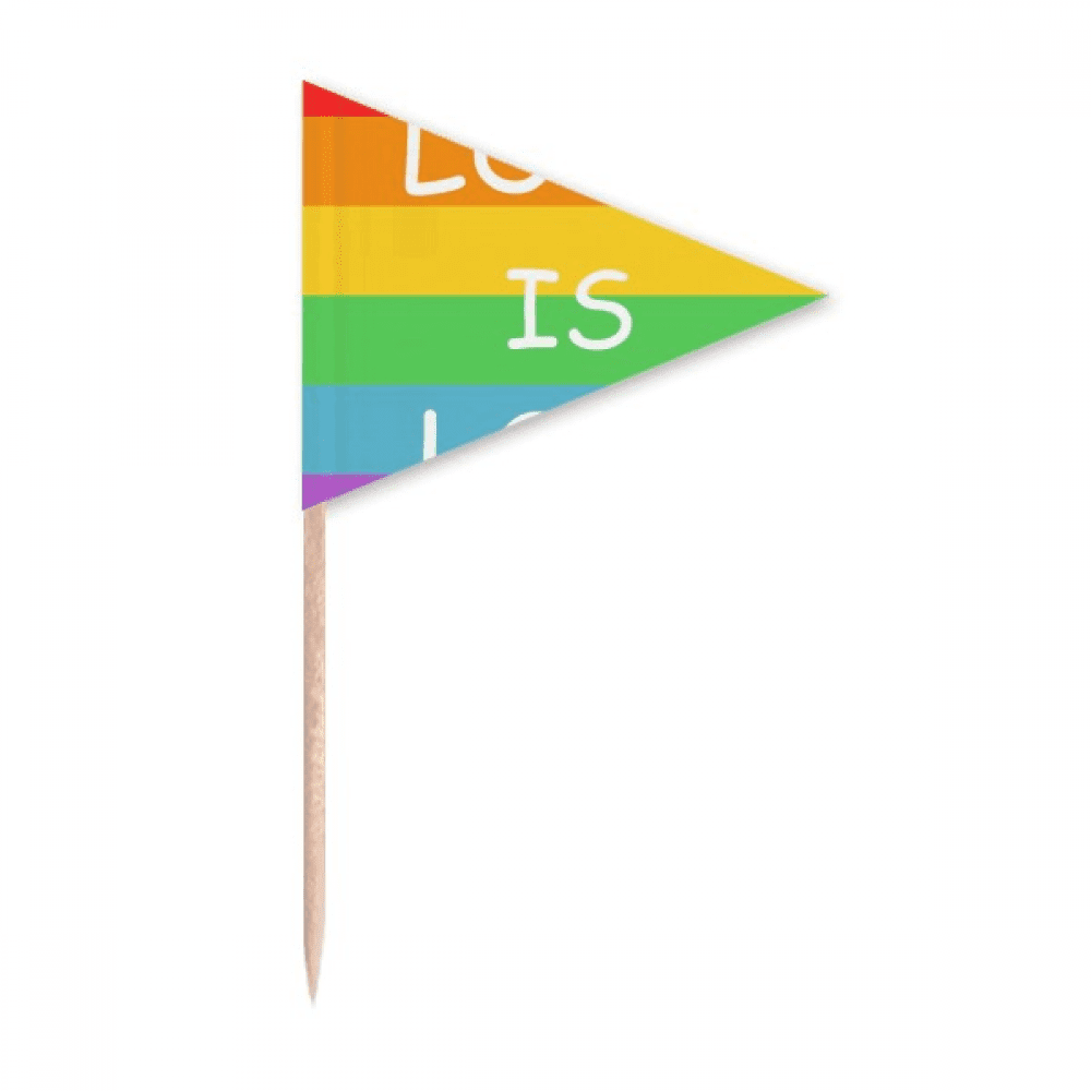 Rainbow Transgender LGBT Toothpick Triangle Cupcake Toppers Flag ...